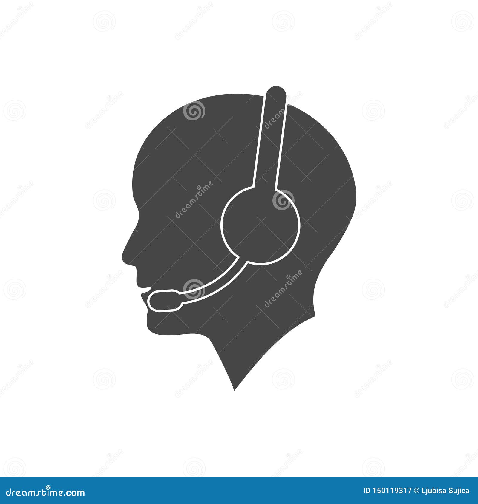 Vector Customer Service Icon, Call Center Man Icon Stock Vector ...