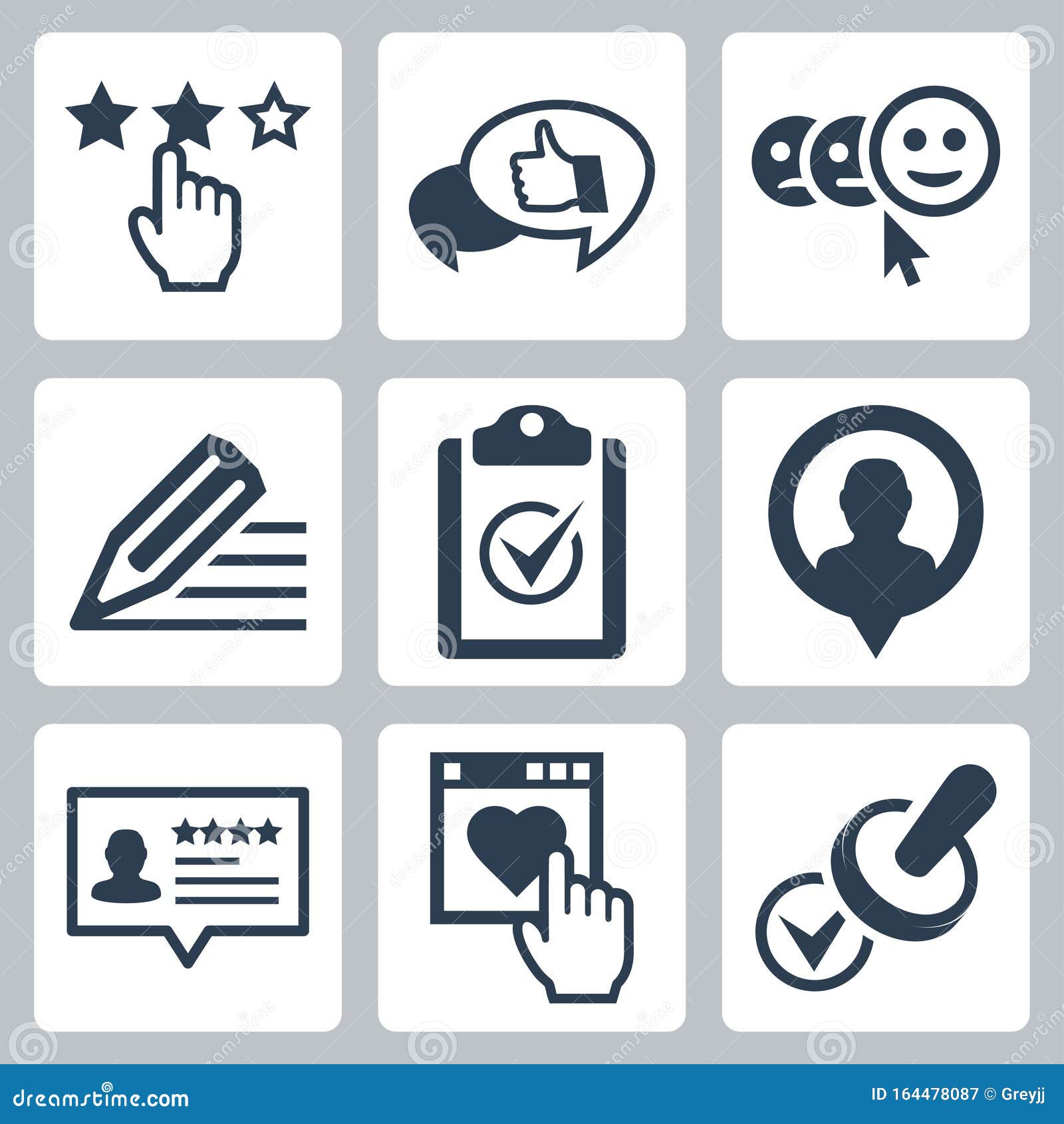 Customer Service and Testimonials Related Icon Set Stock Vector ...