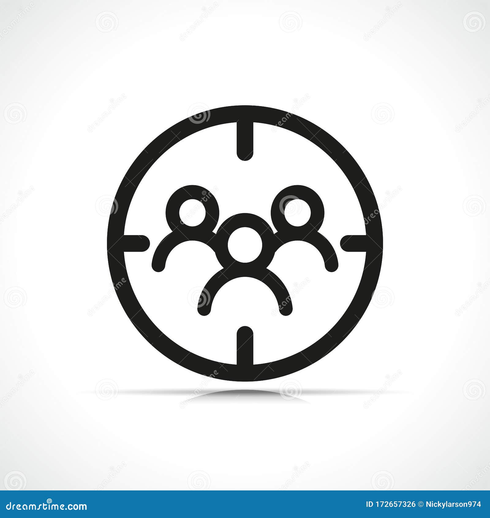 Vector Customer Target Icon Symbol Stock Vector - Illustration of goal ...