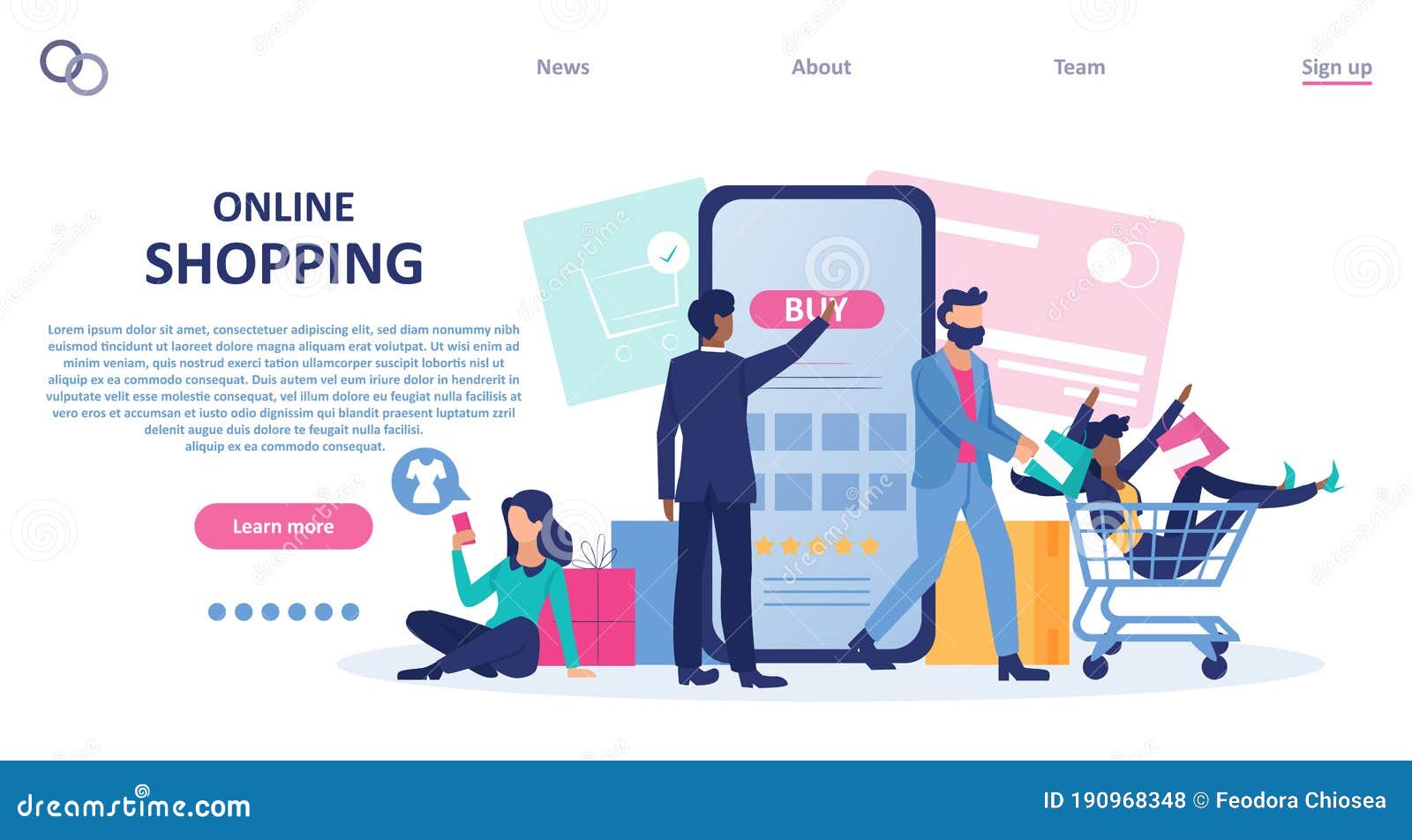 Vector of Customers Using Mobile Phone App Shopping Online Stock Vector ...