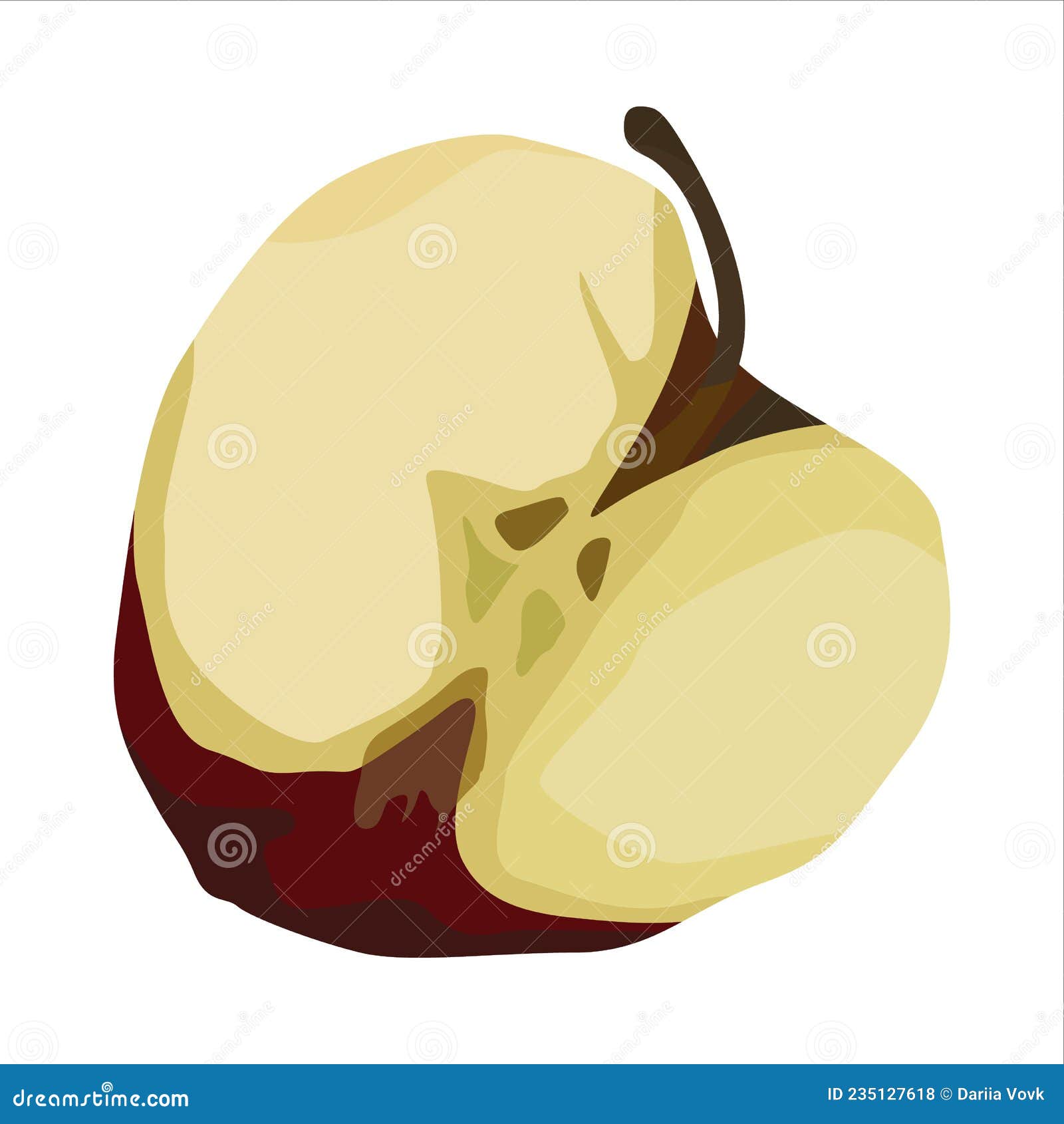 Vector cut apple. stock vector. Illustration of healthy - 235127618