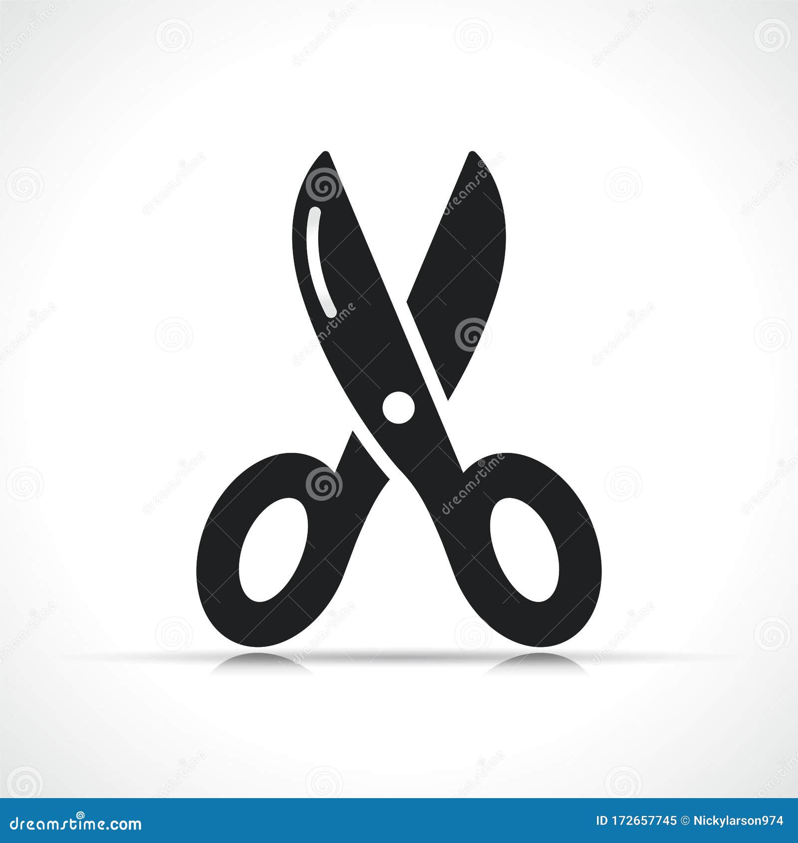 Vector Cut Icon Black Symbol Stock Vector - Illustration of sign ...
