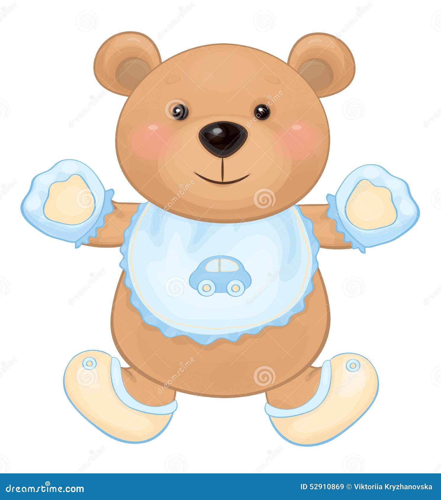 Vector Cute Baby Bear Cartoon. Stock Vector - Illustration of smile ...