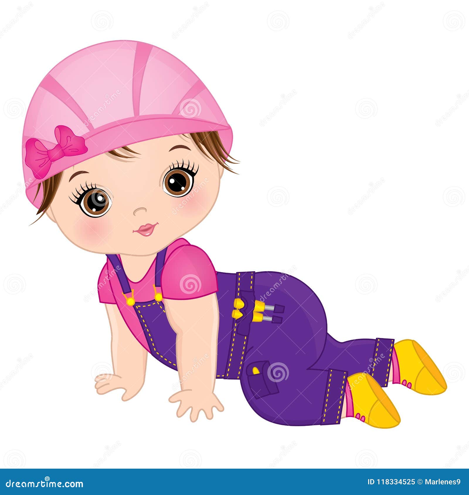 Vector Cute Baby Girl Dressed As Little Builder Stock Vector ... Vector Cute Baby Girl Dressed As Little Builder Stock Vector ...