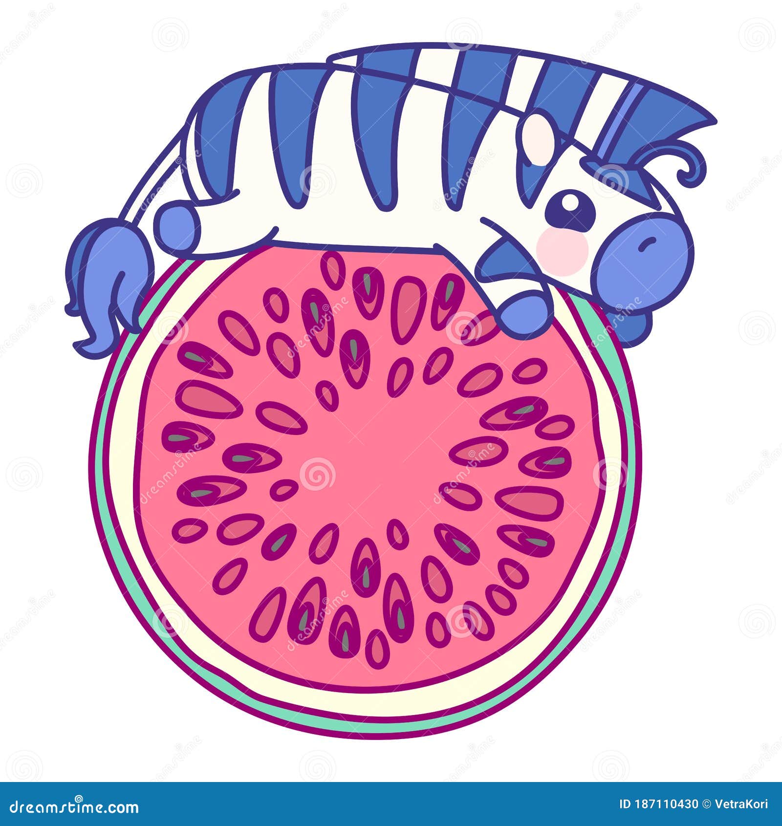 Vector Cute Baby Striped Zebra Stock Vector - Illustration of party ...