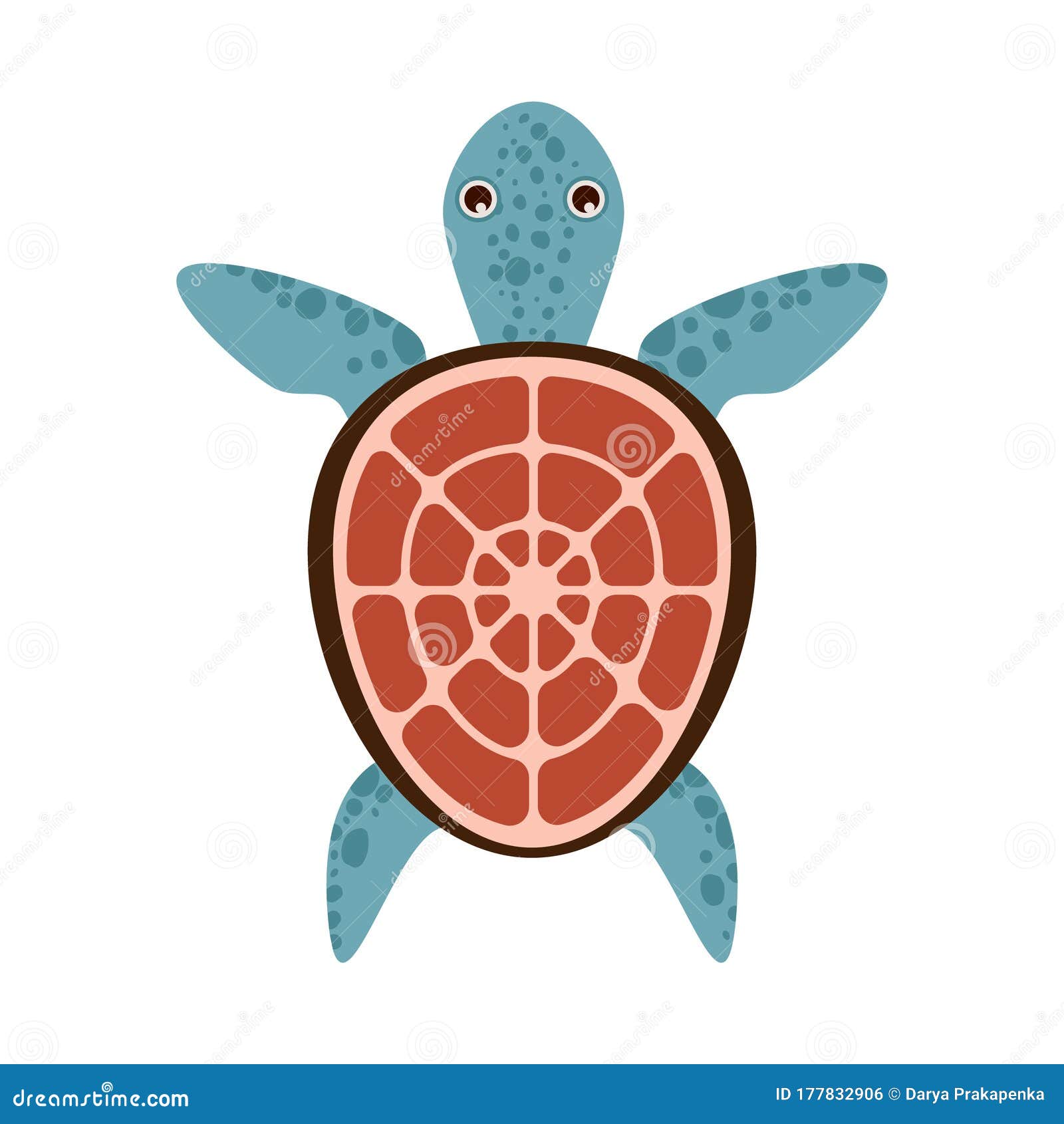 A Blue Turtle Holding A Blank Signboard Template. Doodle Icon Image ...