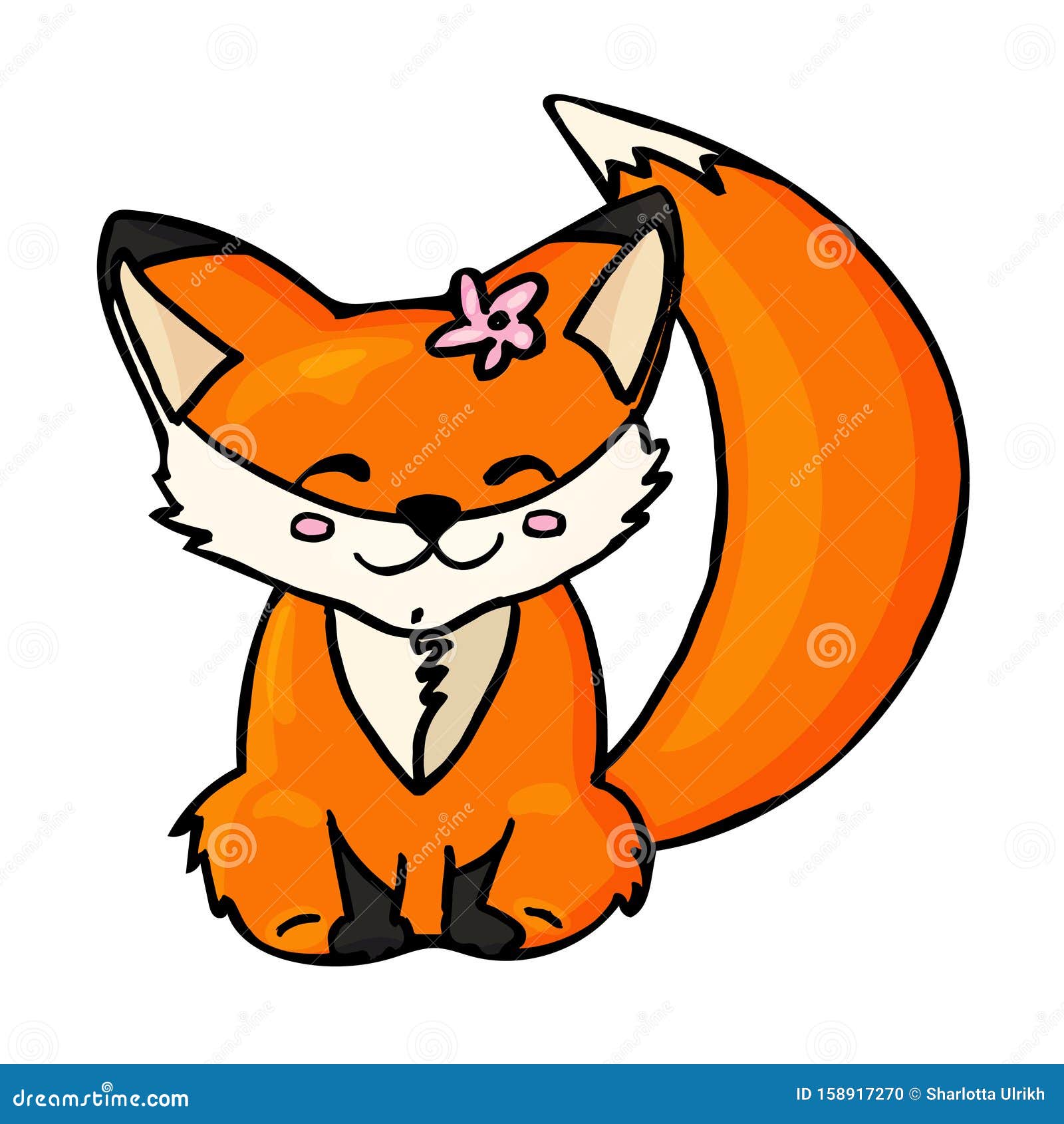 Vector Cute Cartoon Fuchs Vector Fox Fox-Vektorgrafik Vektor Abbildung ...