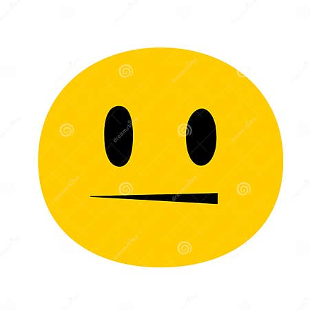 Vector Cute Cartoon Neutral Face Isolated Stock Illustration ...