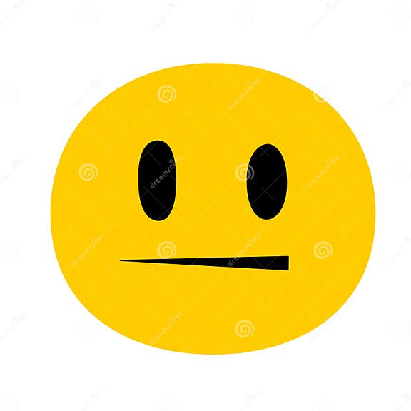 Vector Cute Cartoon Neutral Face Isolated Stock Illustration ...