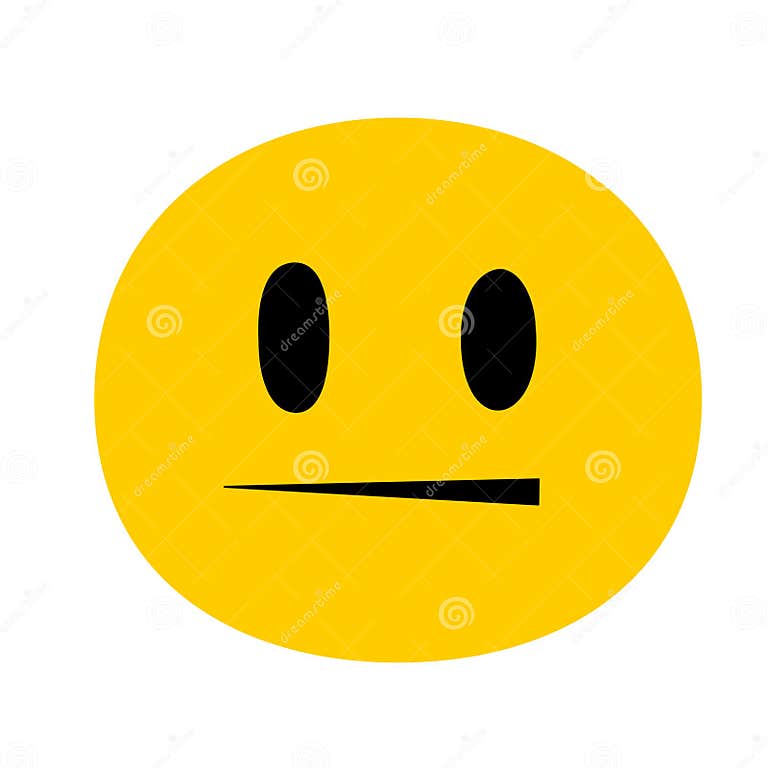 Vector Cute Cartoon Neutral Face Isolated Stock Illustration ...