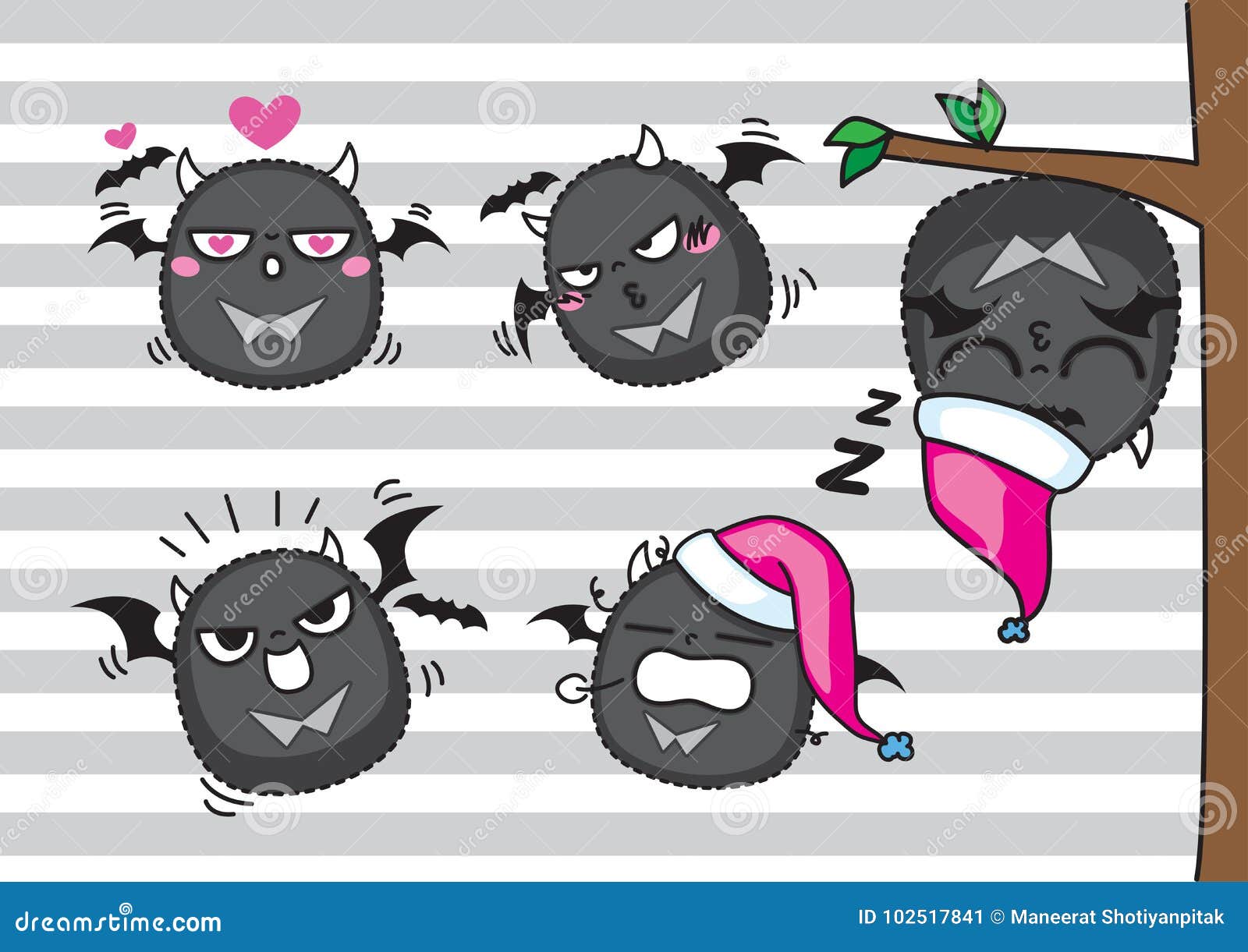 Vector Cute Devil Character Stock Vector - Illustration of icon, devil ...