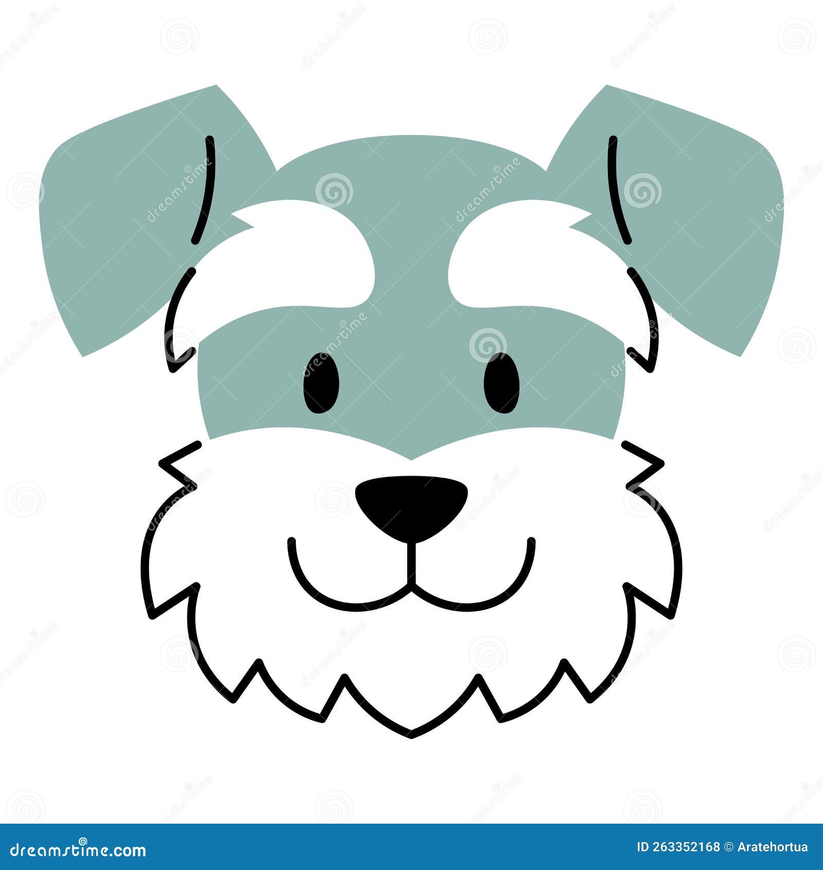 Vector Cute Dog Icon Illustration Stock Vector - Illustration of animal ...