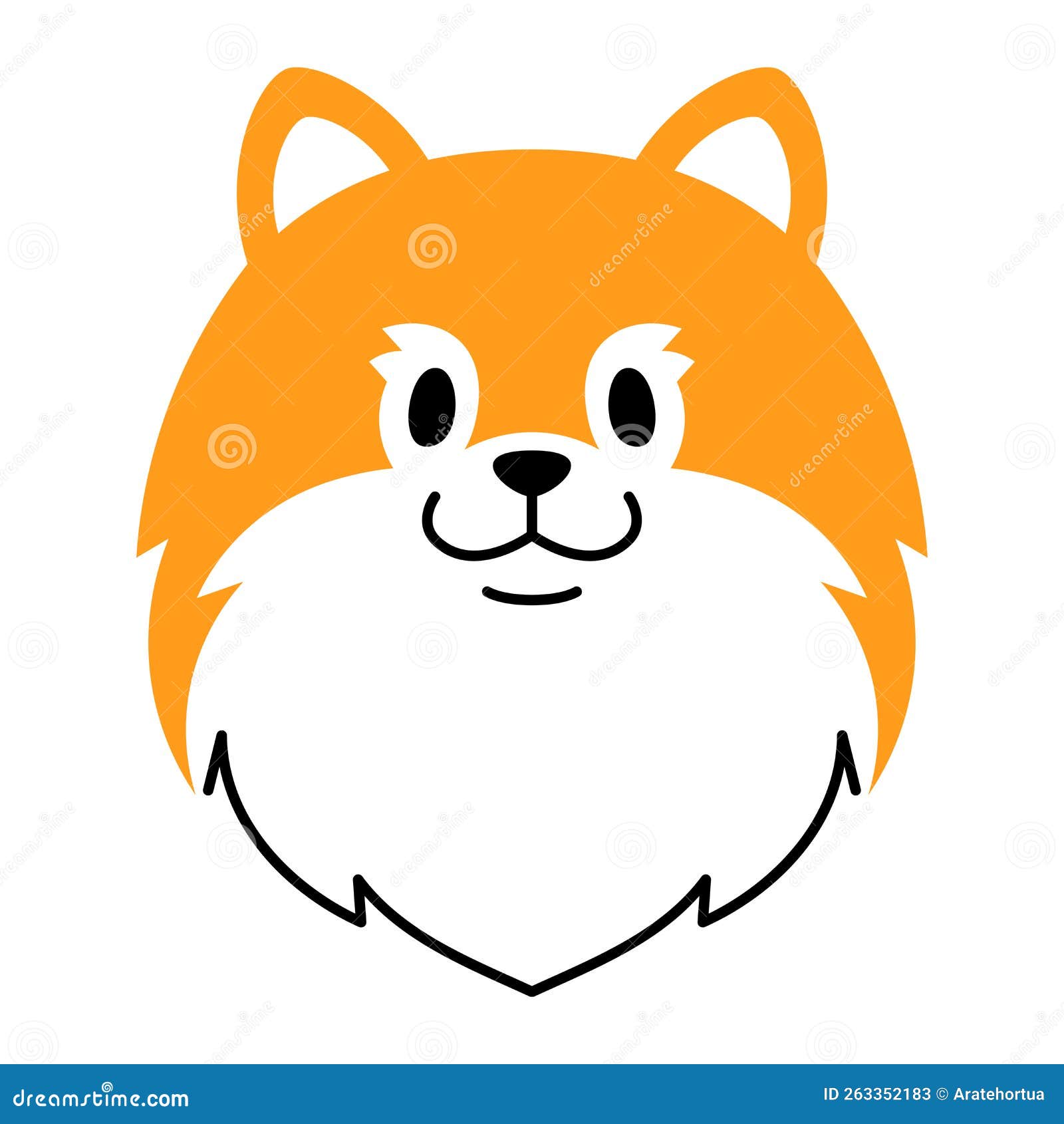 Vector Cute Dog Icon Illustration Stock Vector - Illustration of ...