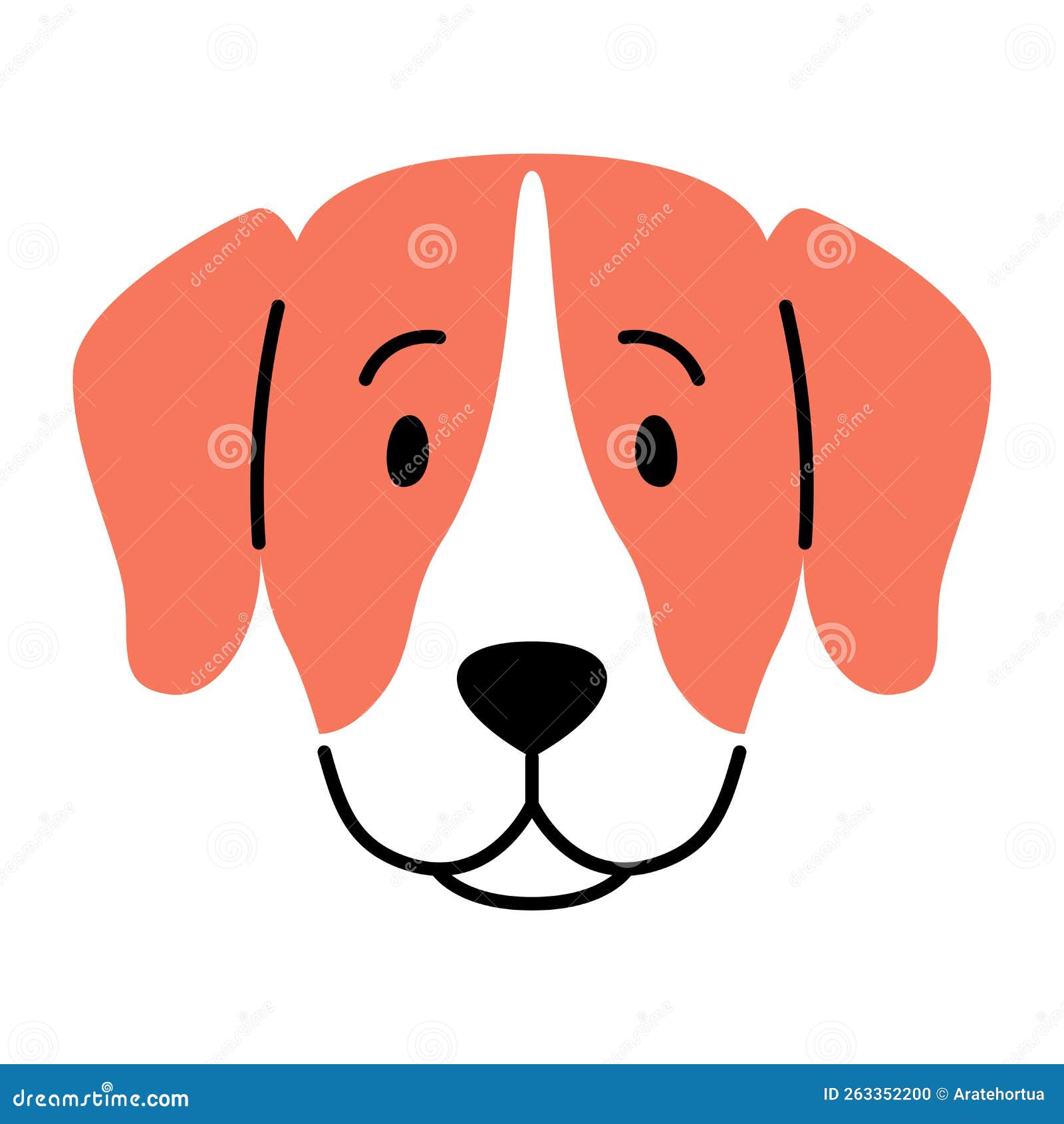 Vector Cute Dog Icon Illustration Stock Vector - Illustration of ...