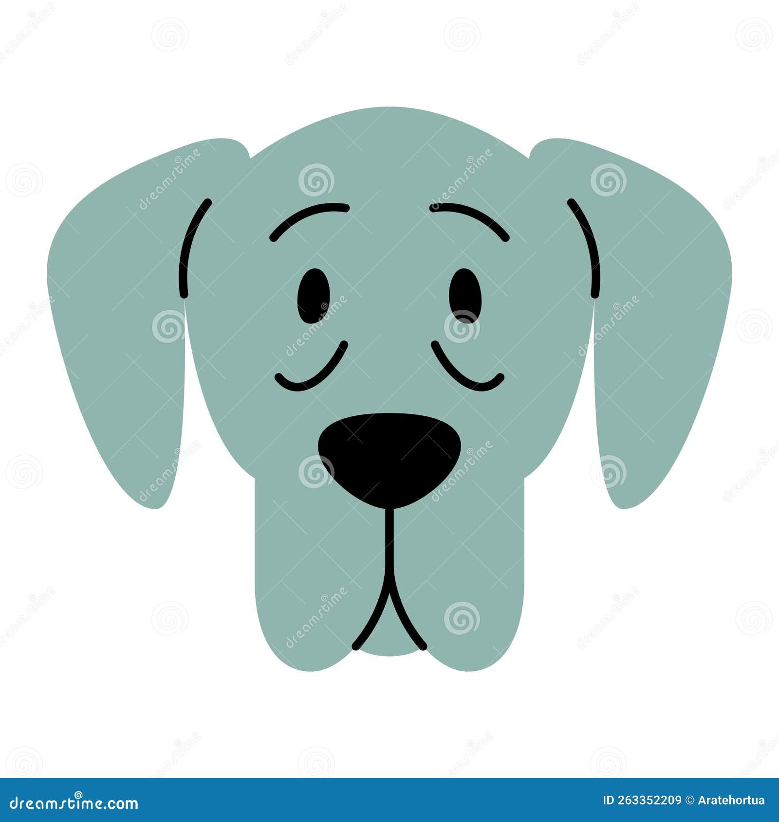 Vector Cute Dog Icon Illustration Stock Vector - Illustration of ...