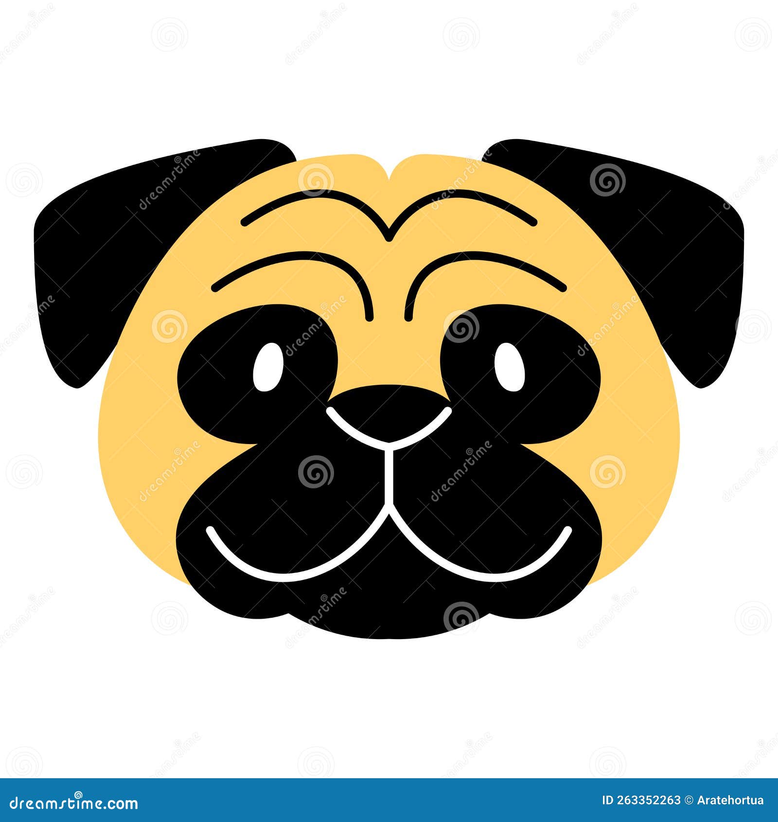 Vector Cute Dog Icon Illustration Stock Vector - Illustration of ...