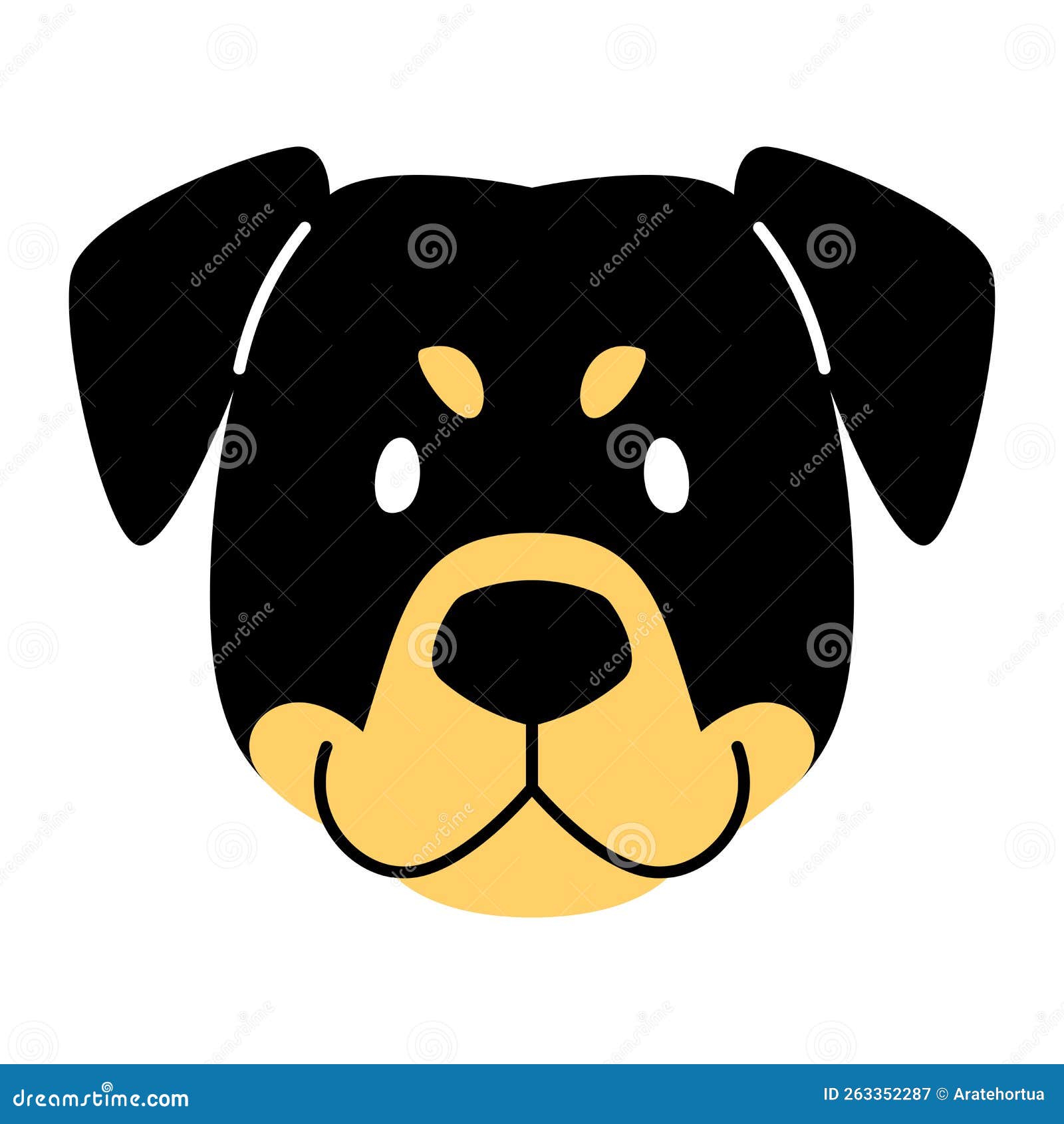Vector Cute Dog Icon Illustration Stock Vector - Illustration of ...