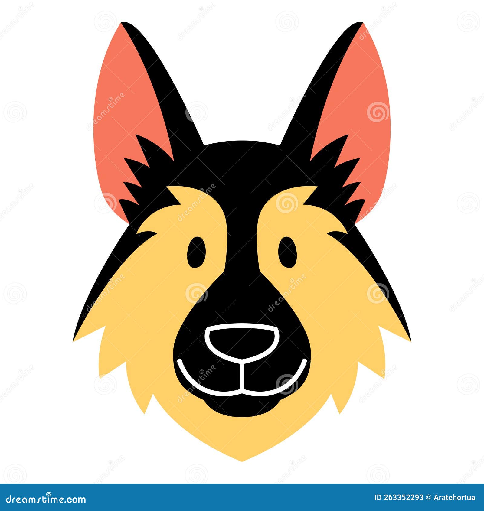 Vector Cute Dog Icon Illustration Stock Vector - Illustration of ...