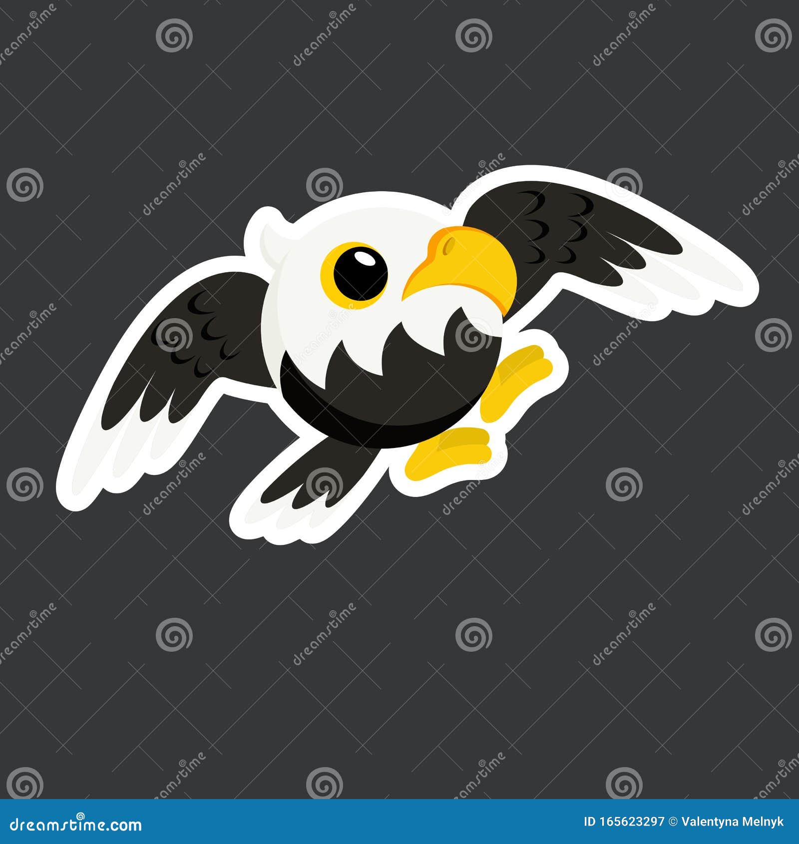 Eye Of Eagle Sticker, Eagle Logo Vector Illustration | CartoonDealer ...