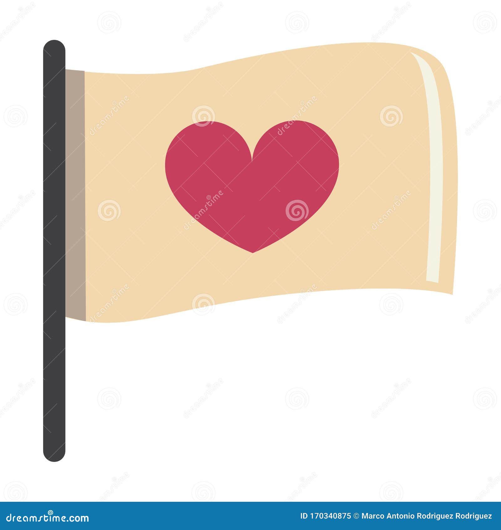 Vector Cute Flag Colorful Isolated Stock Illustration - Illustration of ...
