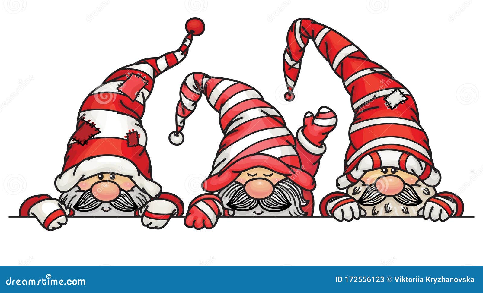 Vector Cute Gnomes Cartoons Hiding by Blank. Stock Vector ... Vector Cute Gnomes Cartoons Hiding by Blank. Stock Vector ...