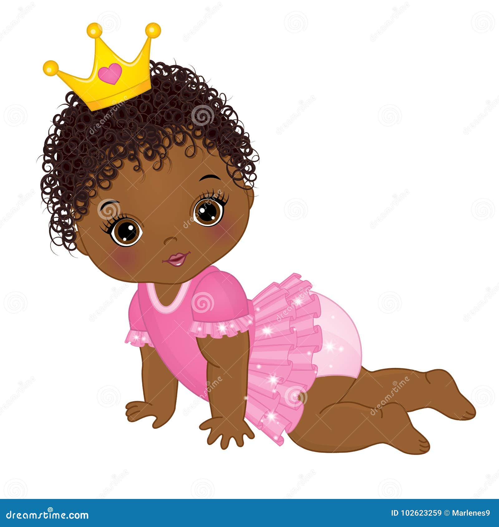 Vector Cute African American Baby Girl Dressed As Princess Stock Vector ... Vector Cute African American Baby Girl Dressed As Princess Stock Vector ...