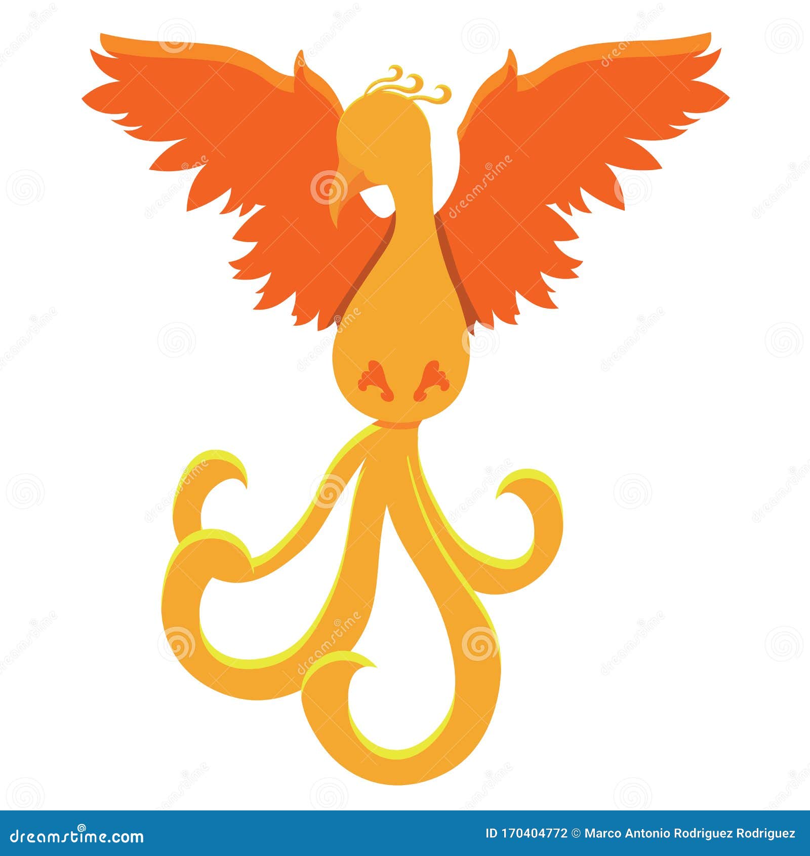 Vector Cute Phoenix Colorful Isolated Stock Illustration - Illustration ...