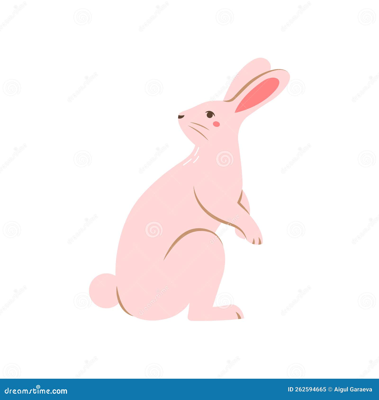 Vector cute rabbit stock vector. Illustration of rodent - 262594665