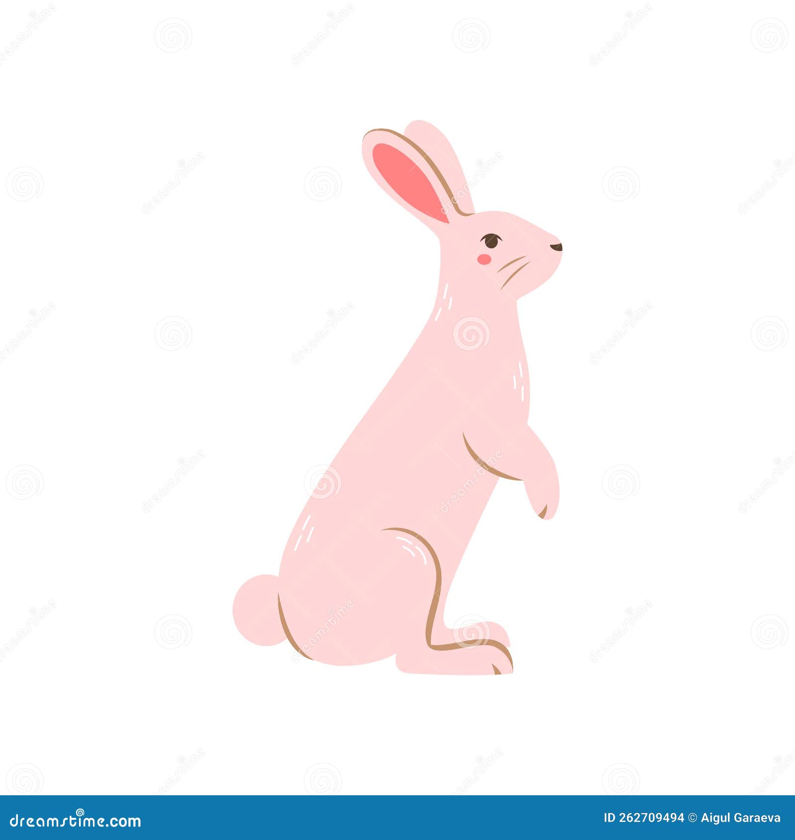 Vector cute rabbit stock vector. Illustration of cartoon - 262709494