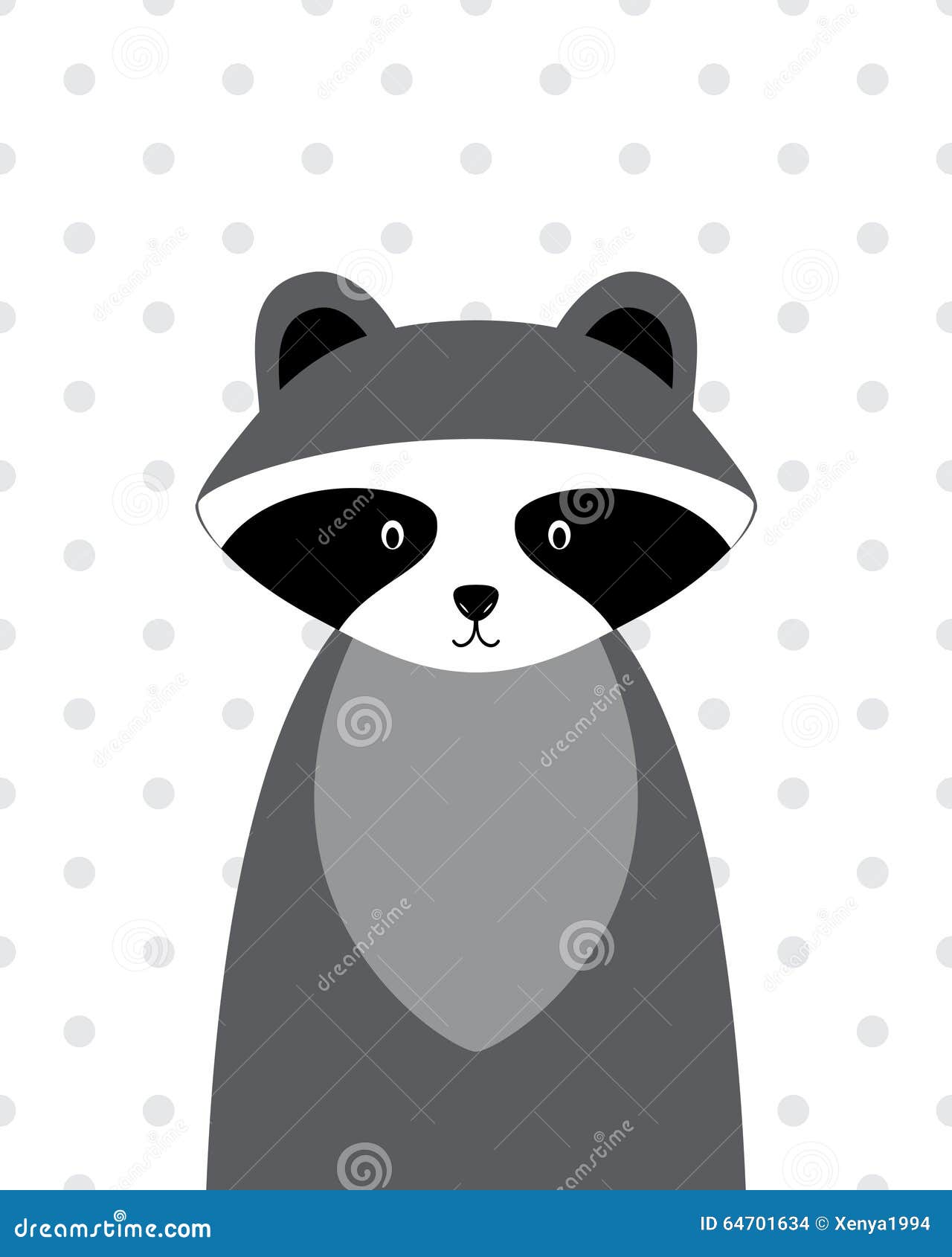 Vector cute raccoon stock illustration. Illustration of white - 64701634