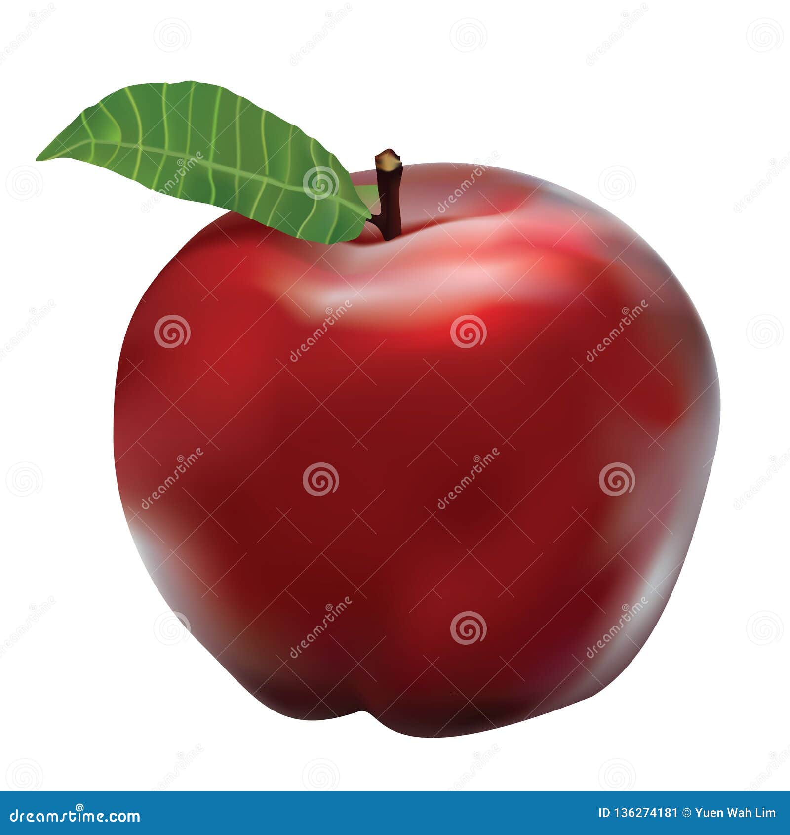 Vector of Cute Red Apple Done Using Gradient Mesh Stock Vector ...