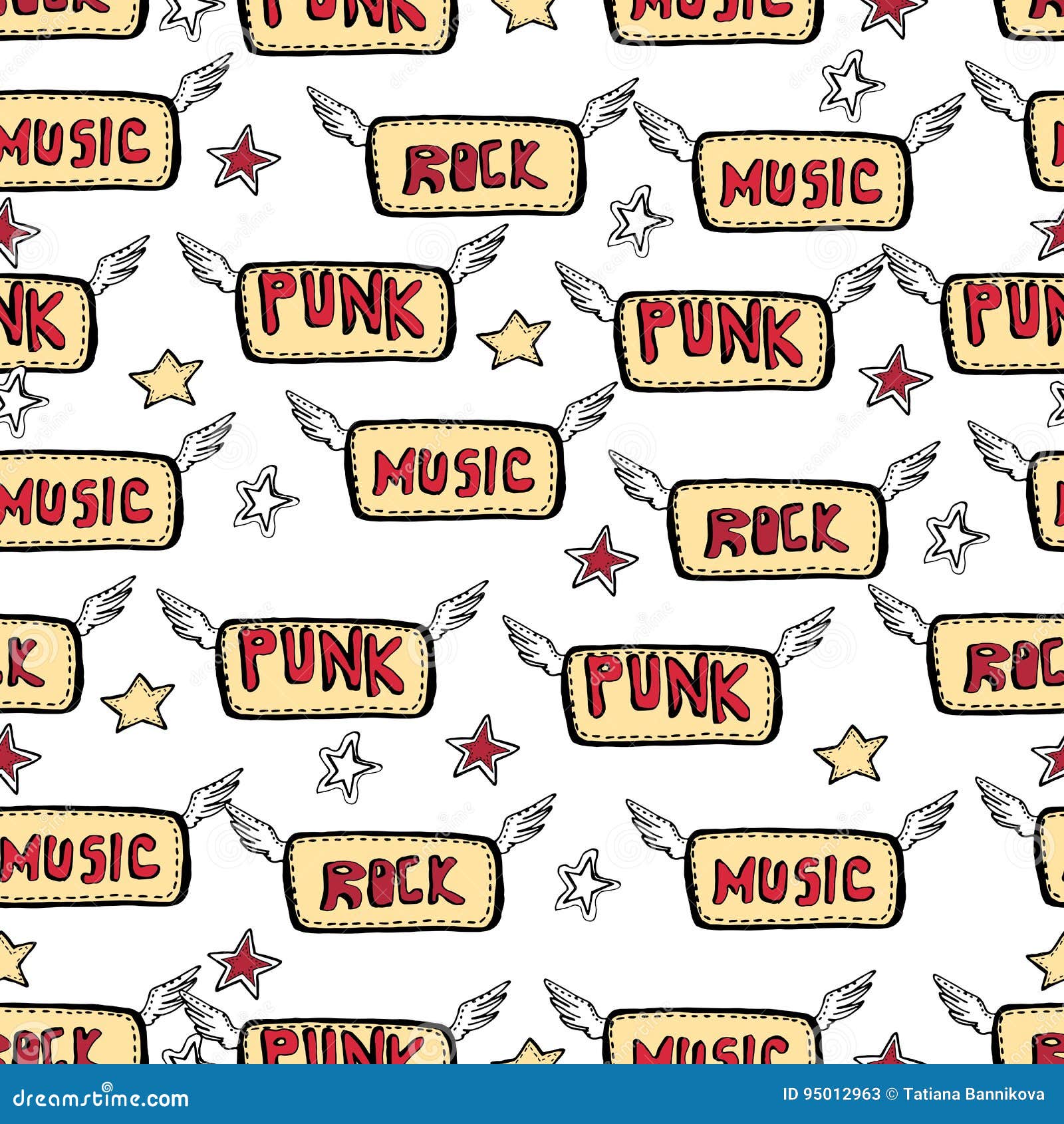 Vector Cute Rock and Roll Abstract Background. Stock Vector ...