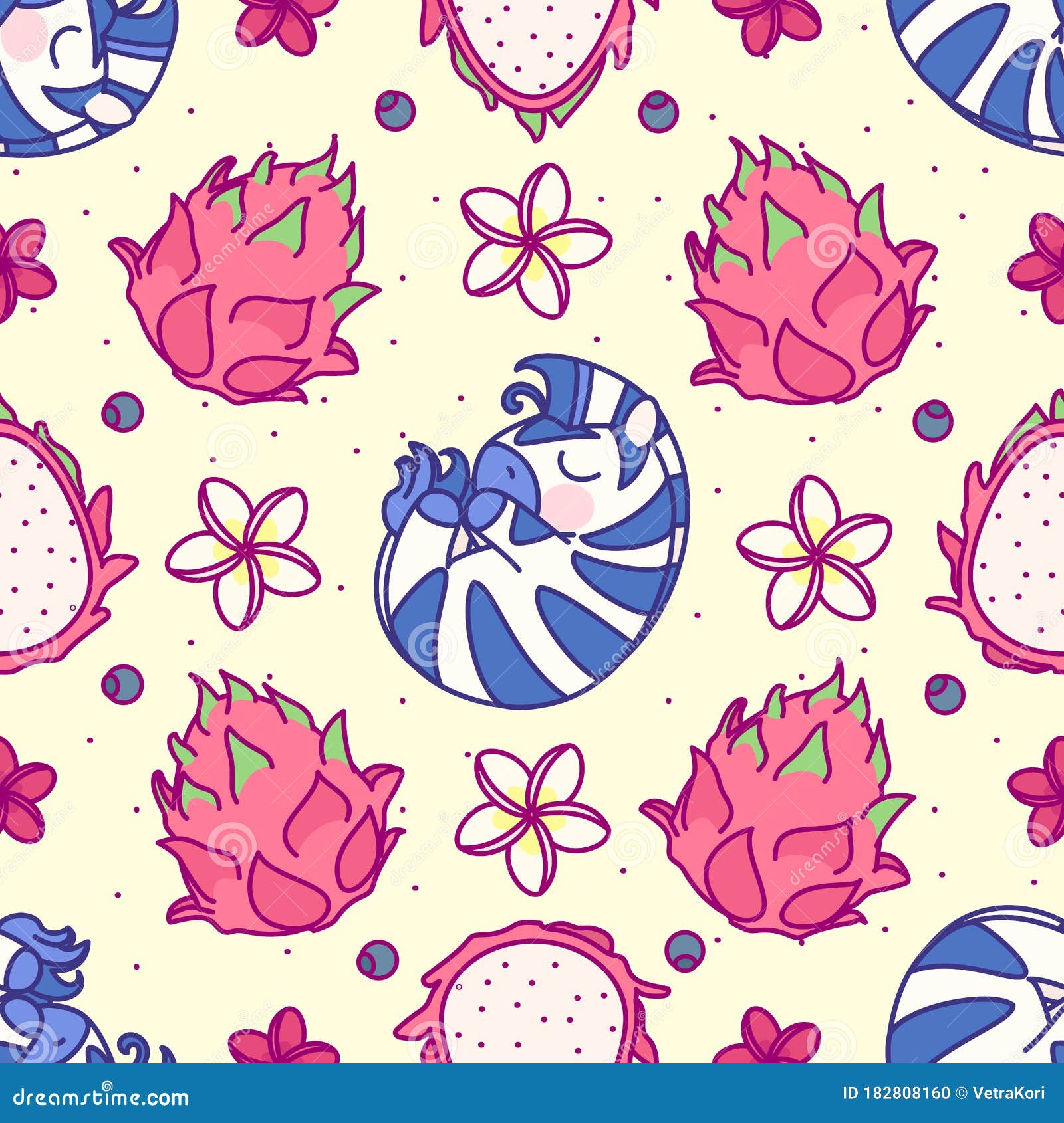 Vector Cute Seamless Pattern Art Stock Vector - Illustration of clipart ...