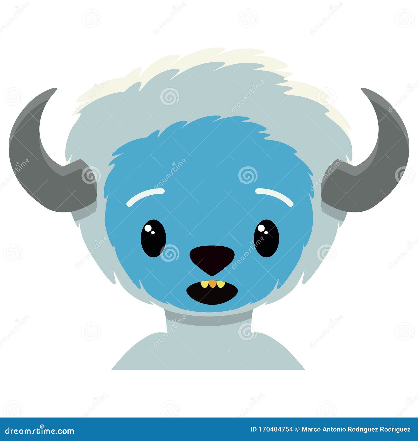 Vector Cute Yeti Colorful Isolated Stock Illustration - Illustration of ...