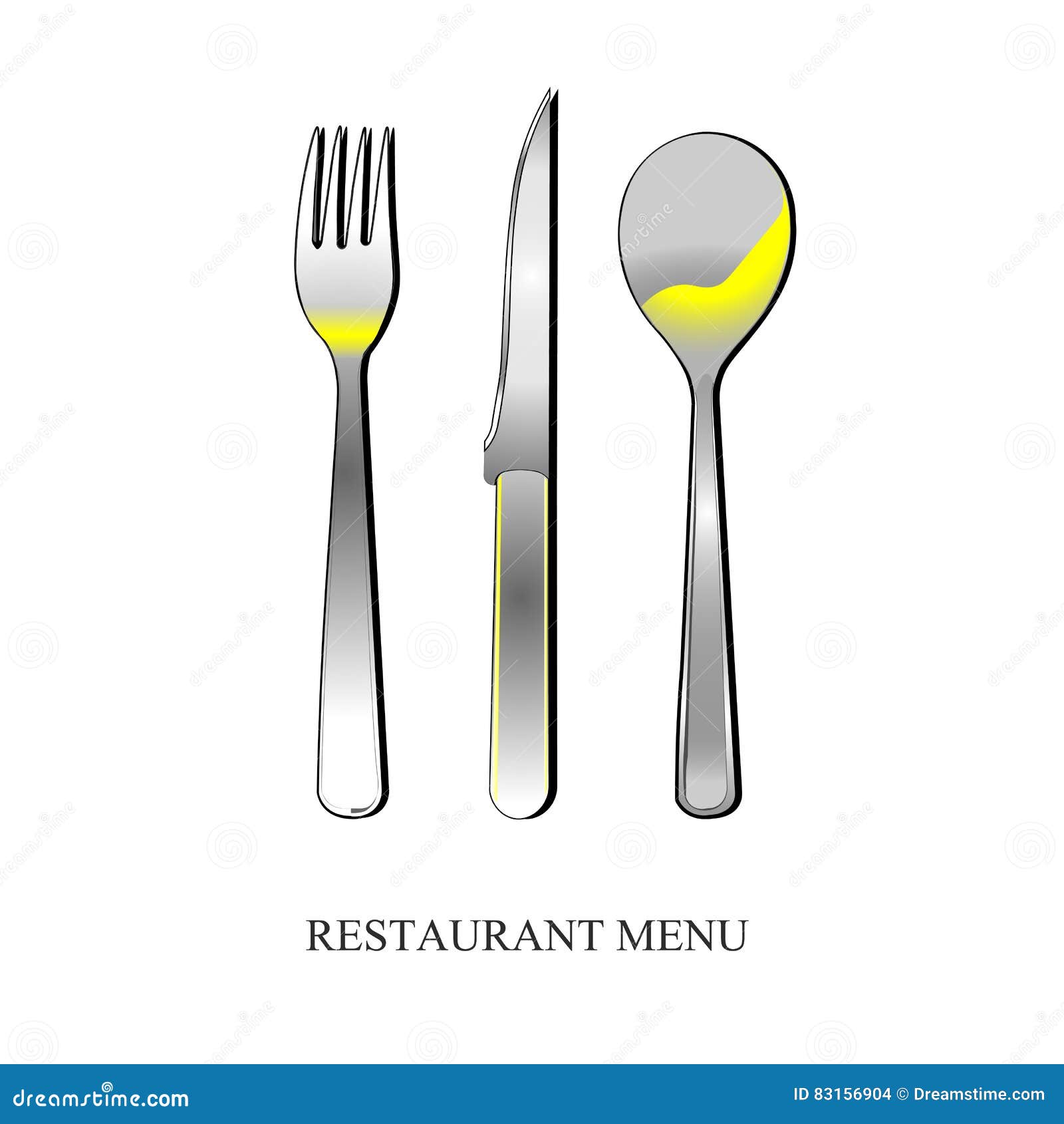 Vector cutlery set. stock illustration. Illustration of pottery - 83156904