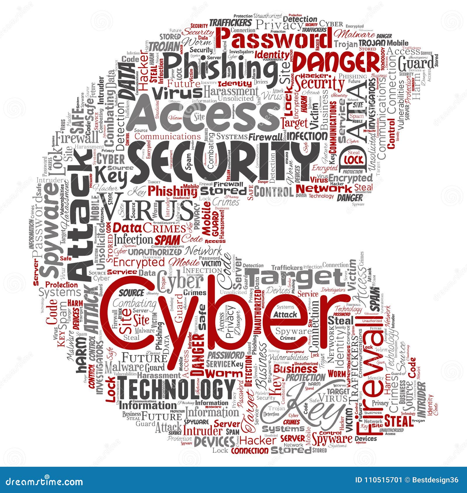 Vector Cyber Security Online Access Technology Letter Font C Stock ...