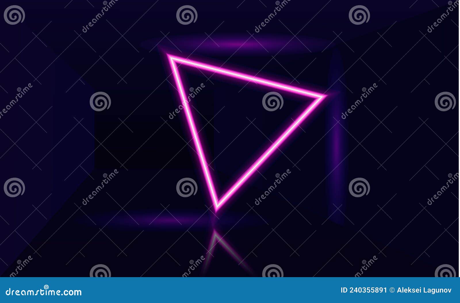 Vector Cyber Tunnel , Glowing Triangle, Ultraviolet Rays, Perspective ...