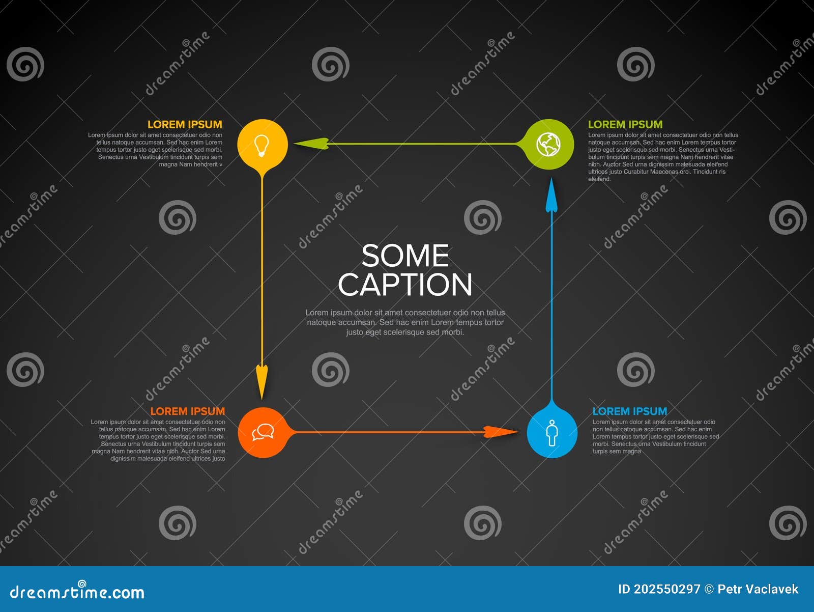 Vector Cycle Infographic Schema Diagram Template Stock Vector ...