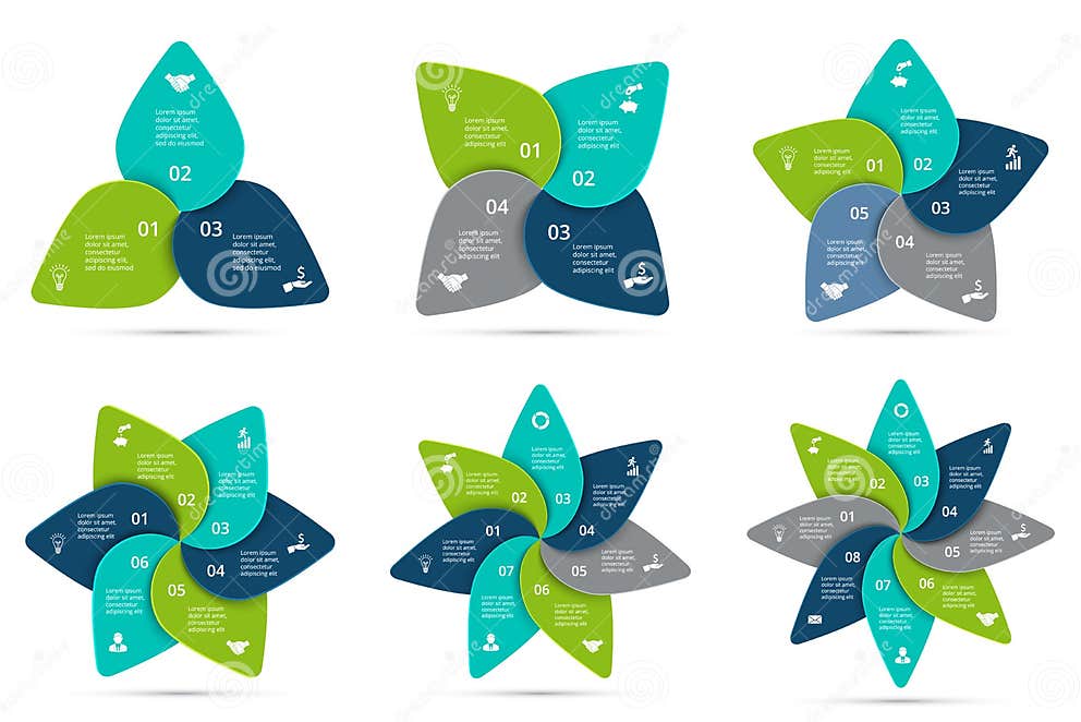 Vector Cycle Infographics Set. Template for Diagram, Graph ...