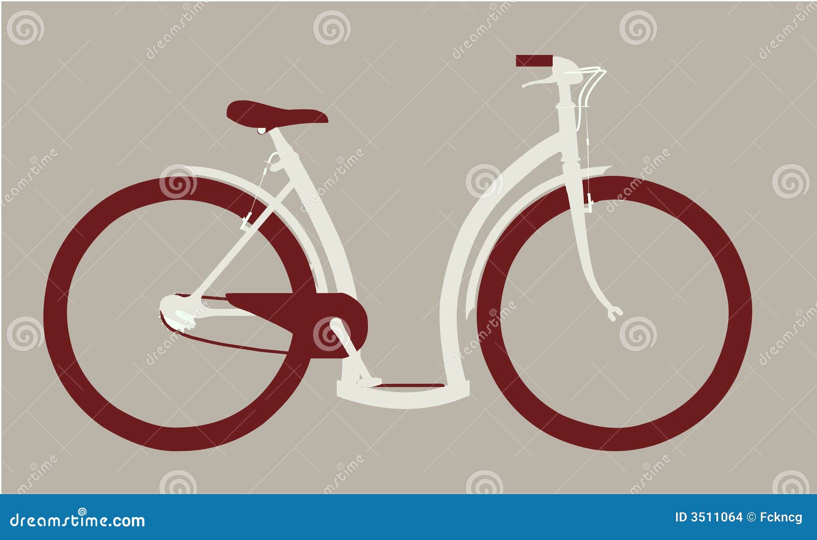 Vector cycle side view stock vector. Illustration of pedal - 3511064