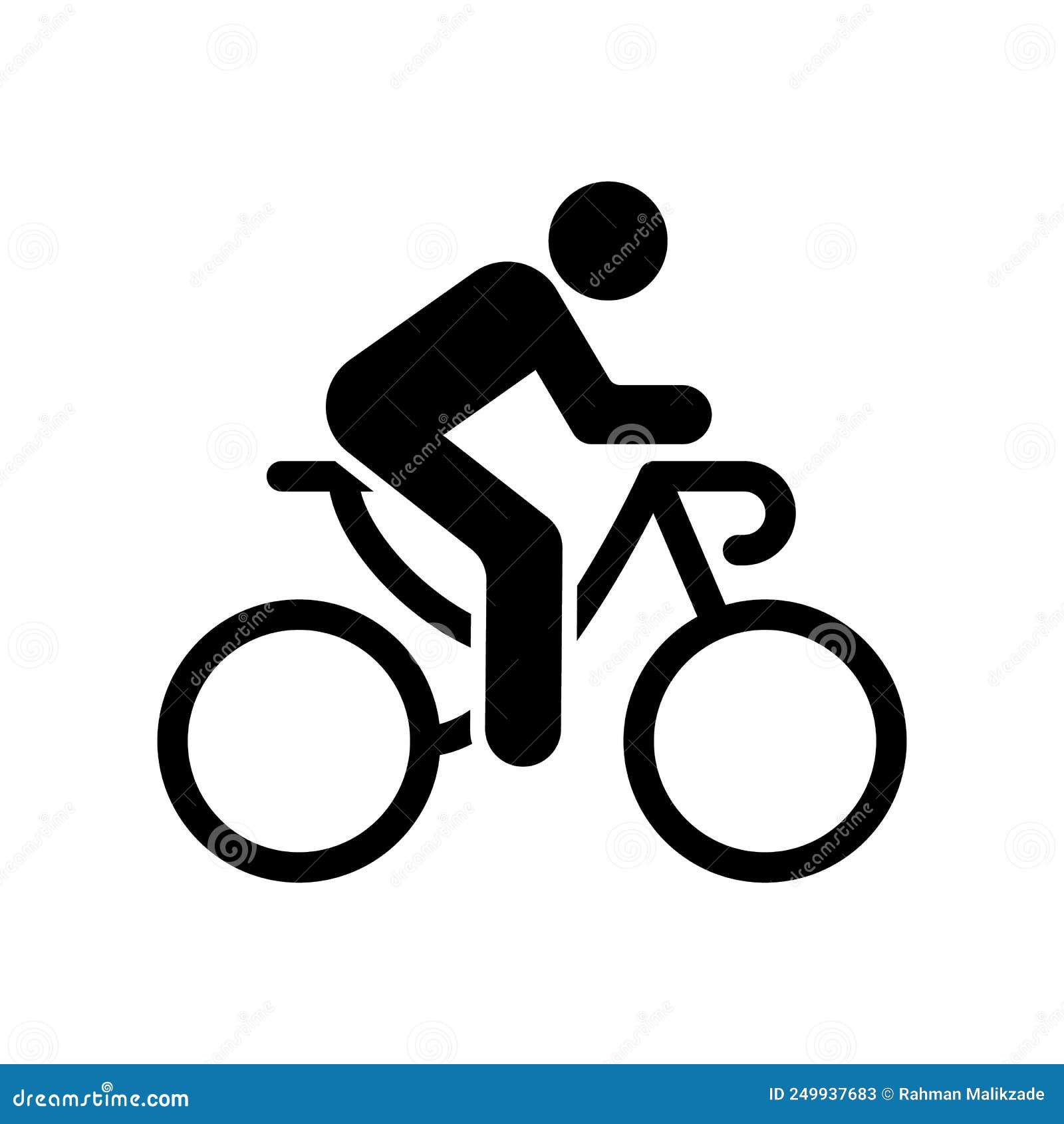 Simple Bike Logo Icon Black White Outline Vector Illustration ...