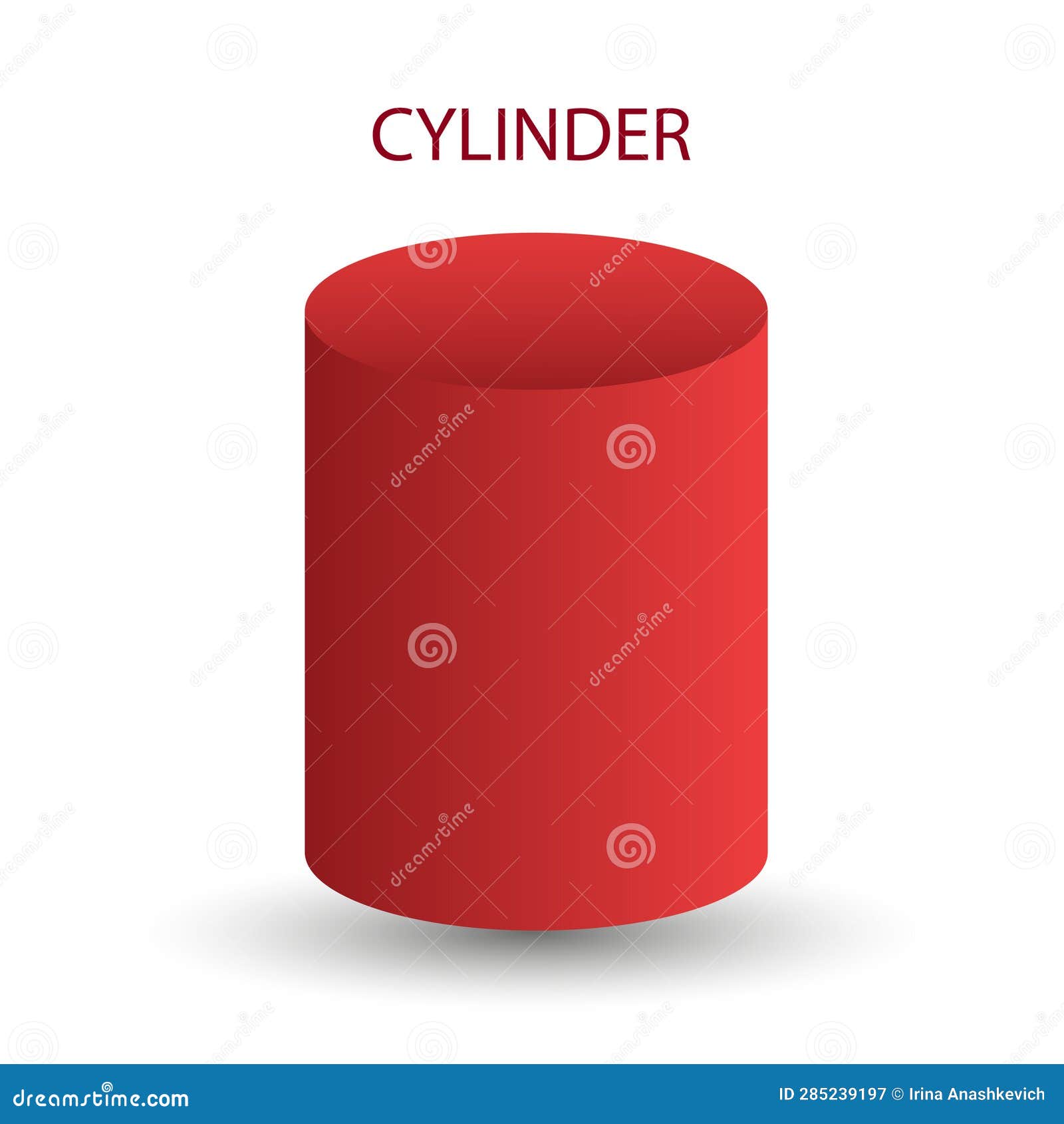 Vector Cylinder with Gradients and Shadow for Game, Icon, Package ...
