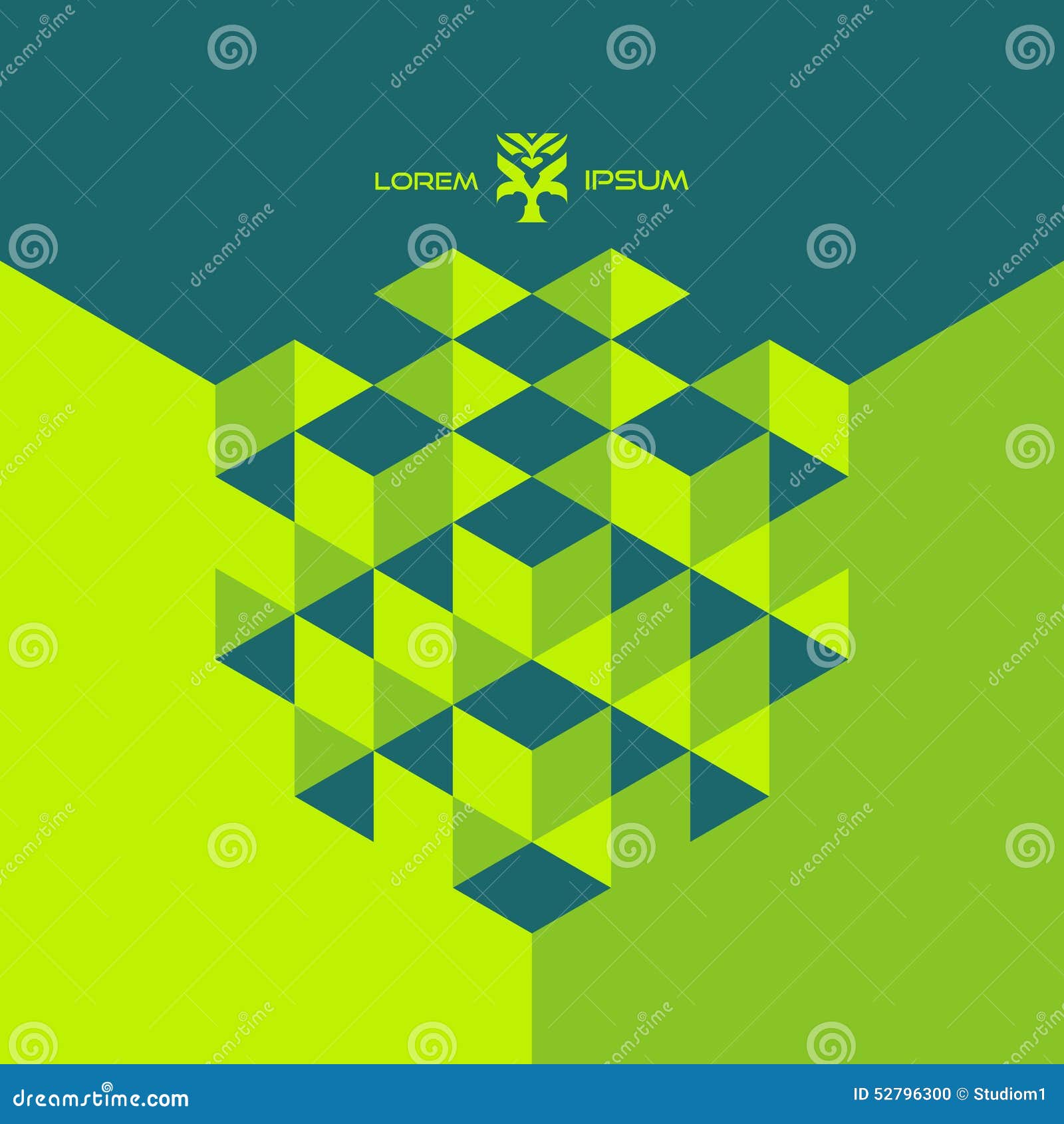 Vector 3d Abstract Cubes. Colorful Template Stock Vector - Illustration ...