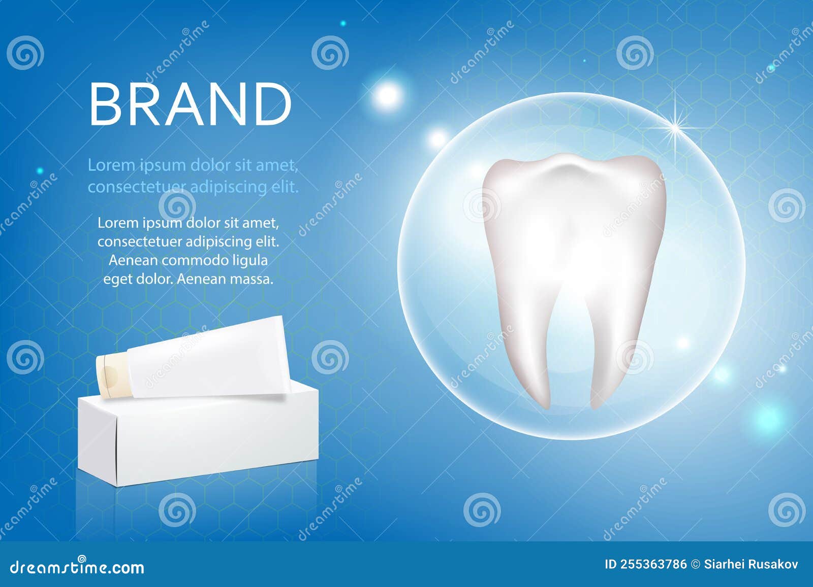 Vector, 3D Advertising of Whitening Toothpaste. a Graphic Concept for ...