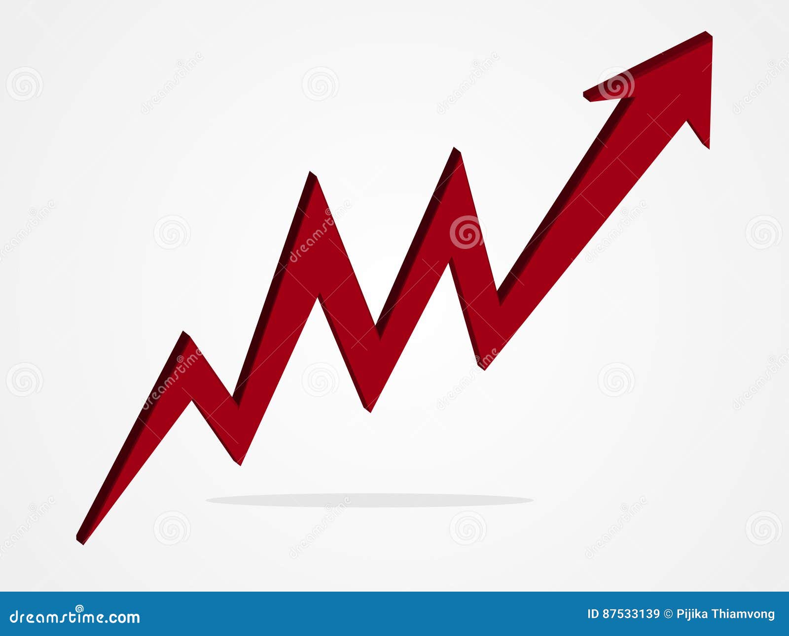 Vector 3d Arrow Graph Illustration. Stock Vector - Illustration of ...