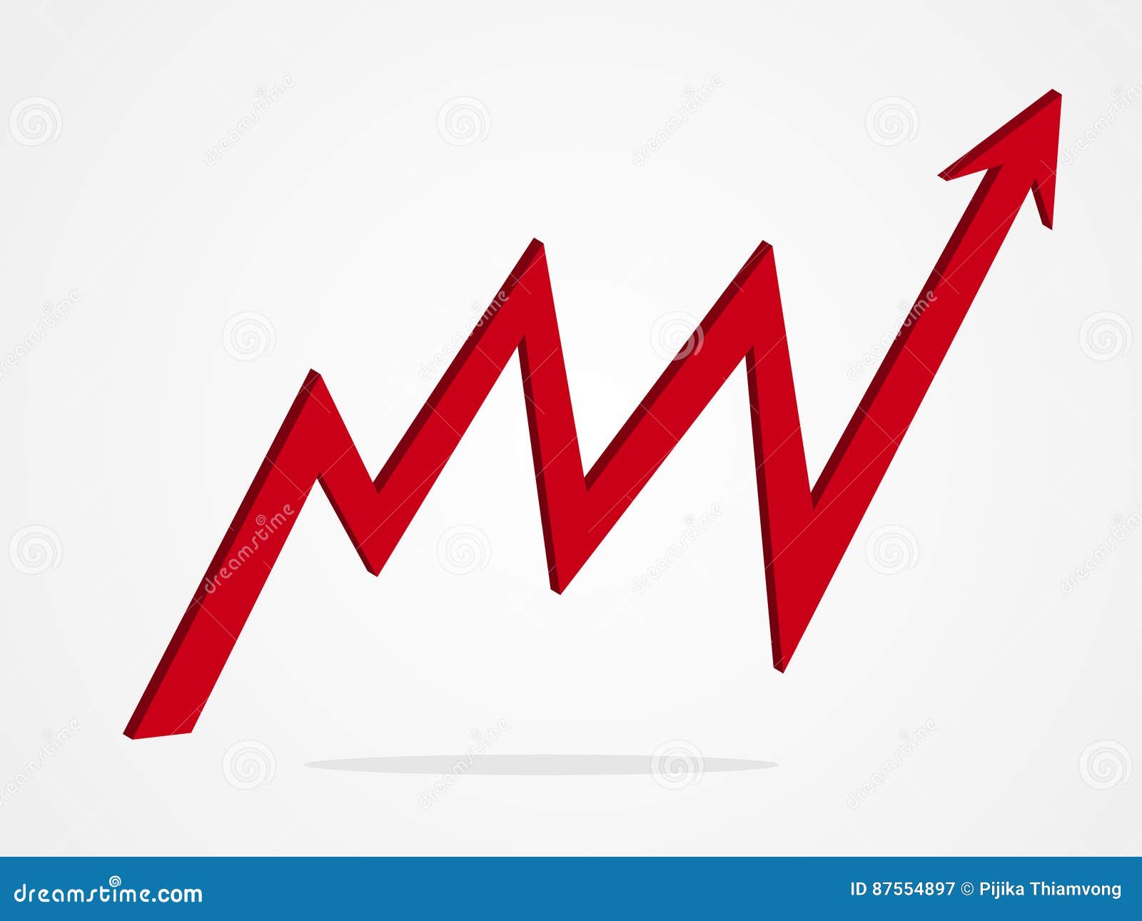 Vector 3d Arrow Graph Illustration. Stock Vector - Illustration of ...