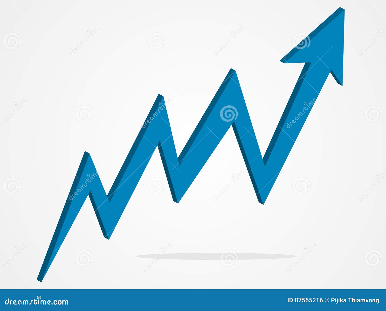 Vector 3d Arrow Graph Illustration. Stock Vector - Illustration of ...