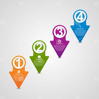 Vector 3d Arrows Infographic. Stock Vector - Illustration of background ...