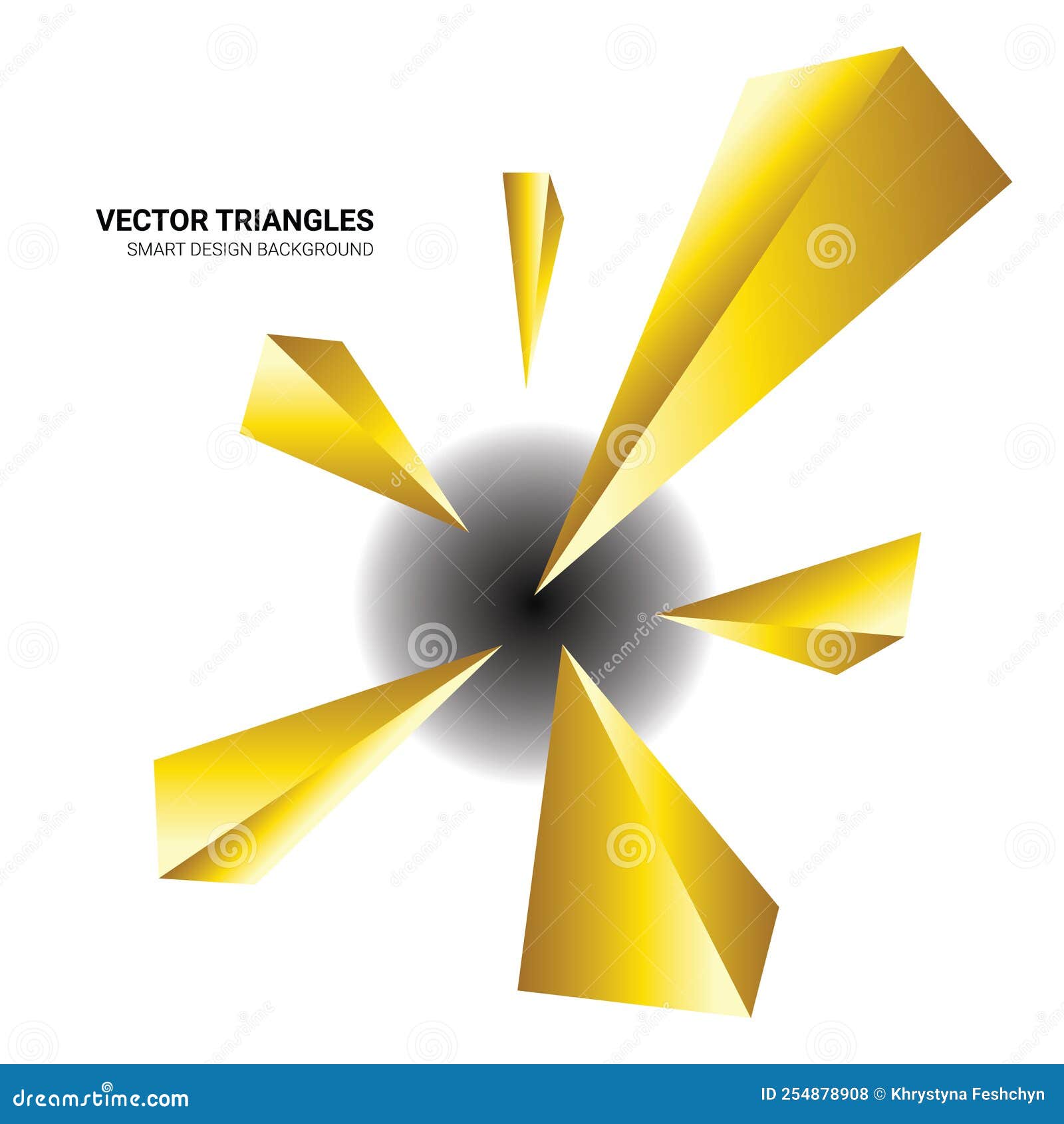 Vector 3d Background with Gold Polygon Shapes Stock Vector ...