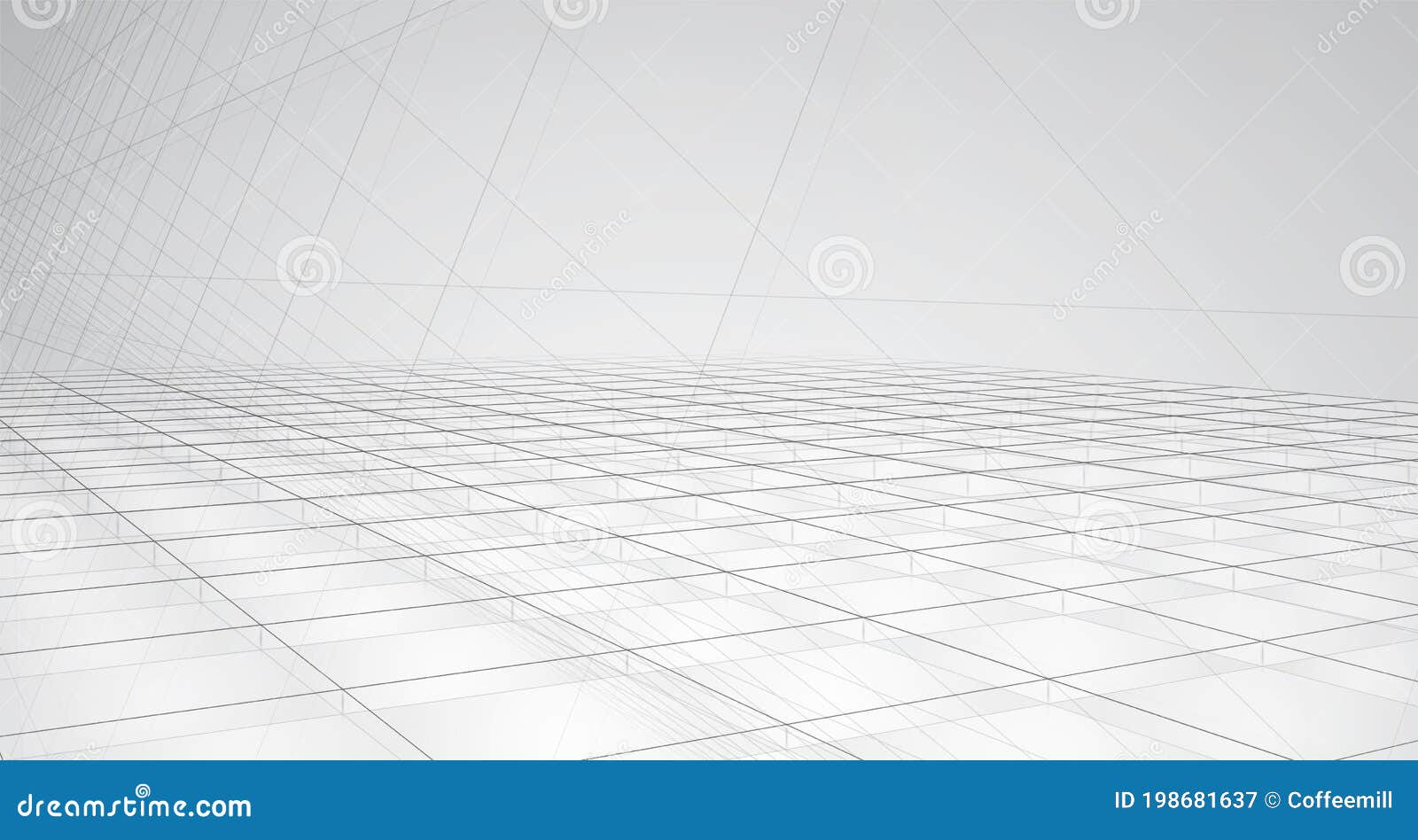 Vector 3d Background of Square Grids and Lines Stock Vector ...